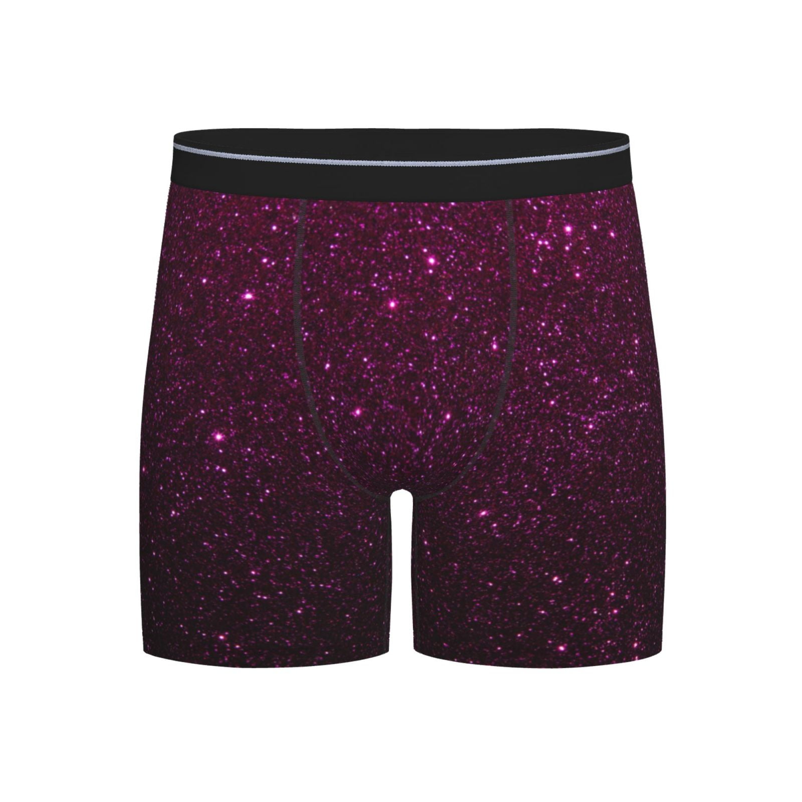 Easygdp Dark Purple Glitter Men's Boxer Briefs Men’s Underwear Boxer ...