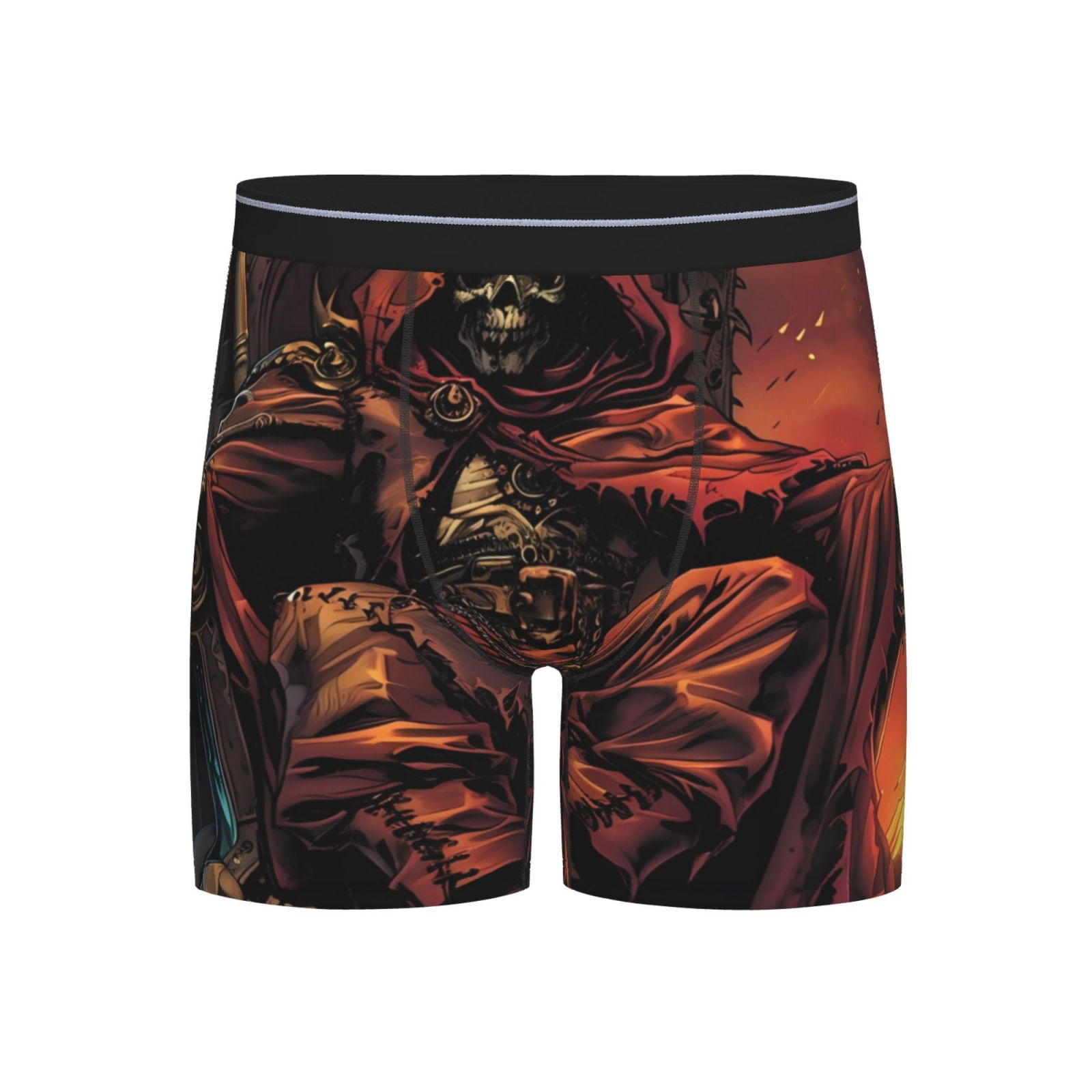 Easygdp Dark Skull King Throne Men's Boxer Briefs Men’s Underwear Boxer ...
