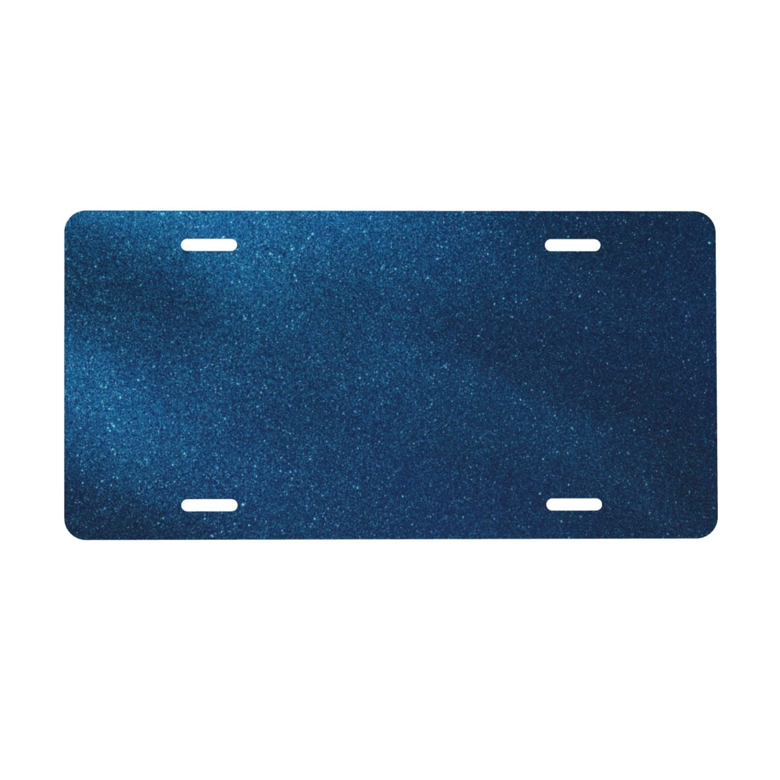 Easygdp Deep Blue Glitter License Plate Car Front License Plate Car ...