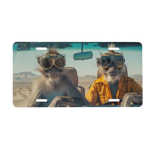 Easygdp Desert Monkeys Drive License Plate Car Front License Plate Car ...
