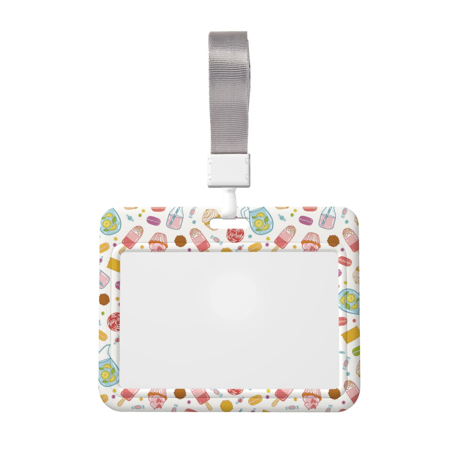 Easygdp Dessert Card Badge Holder Work Badge Sleeve for Office, School ...