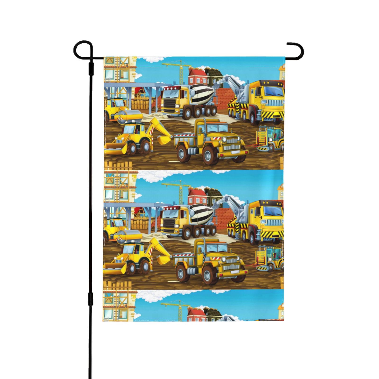 Easygdp Different Construction Site Vehicles Garden Flag Yard Flag ...