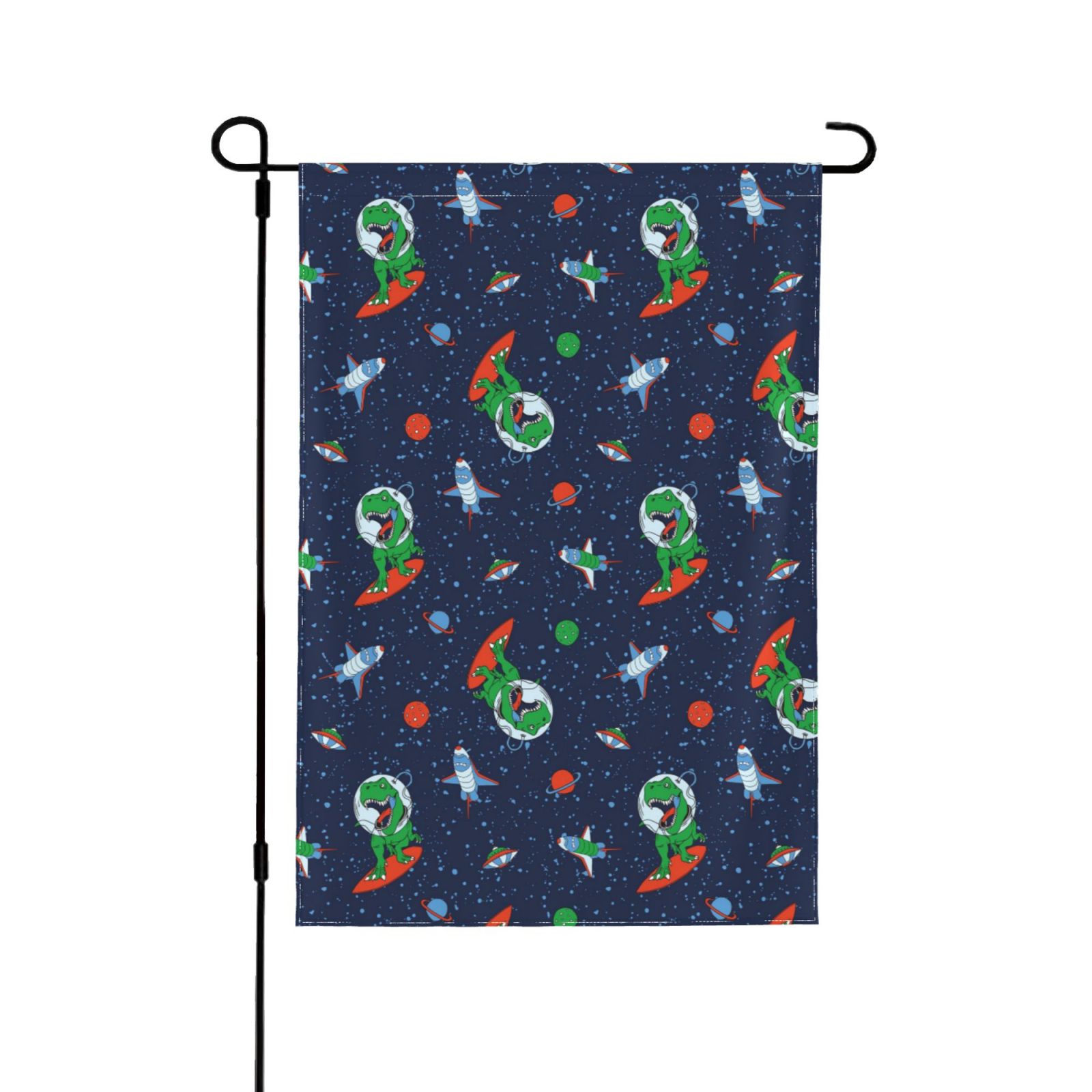 Easygdp Dinosaur Astronaut Garden Flag Yard Flag Welcome Flag, Double ...