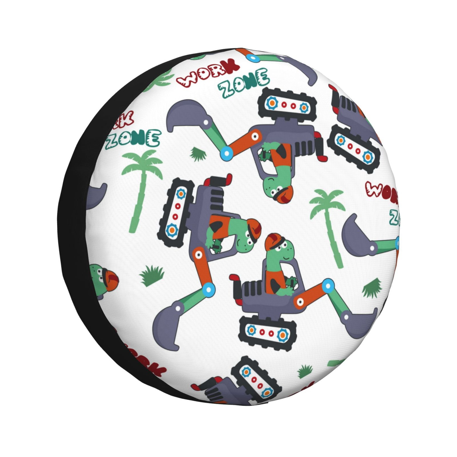 Easygdp Dinosaur On Excavator2 Wheel Sun Guard, Spare Tire Cover ...
