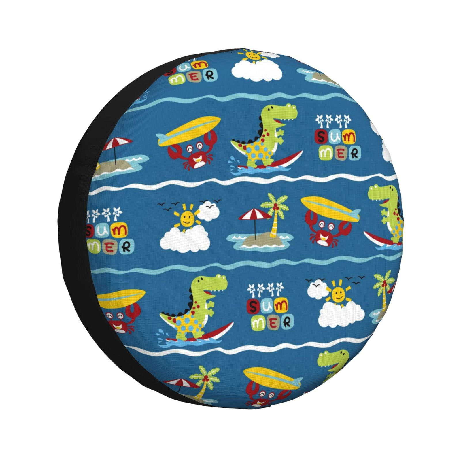 Easygdp Dinosaur On The Beach Vacation Wheel Sun Guard, Spare Tire ...