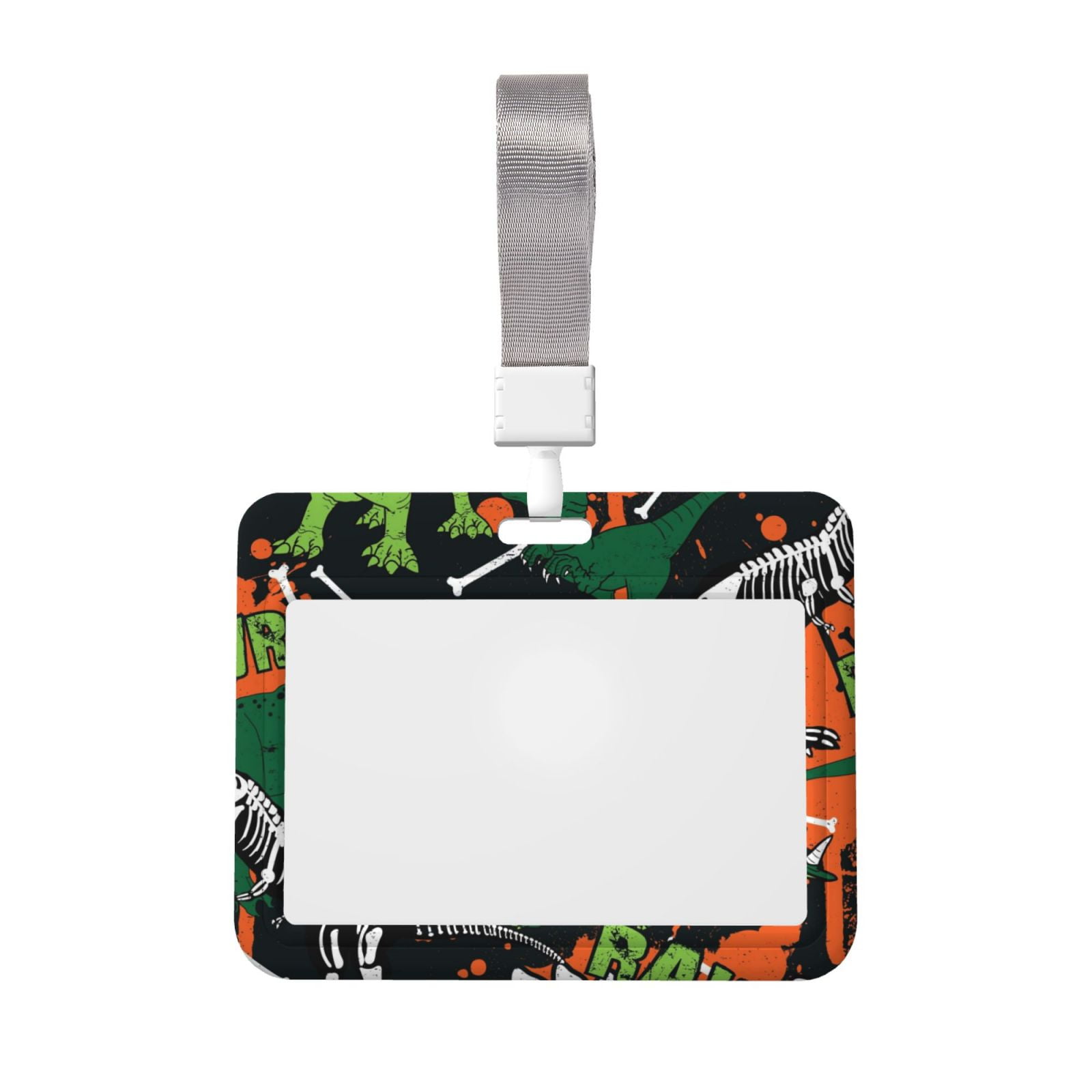 Easygdp Dinosaur Skeleton Card Badge Holder Work Badge Sleeve for ...