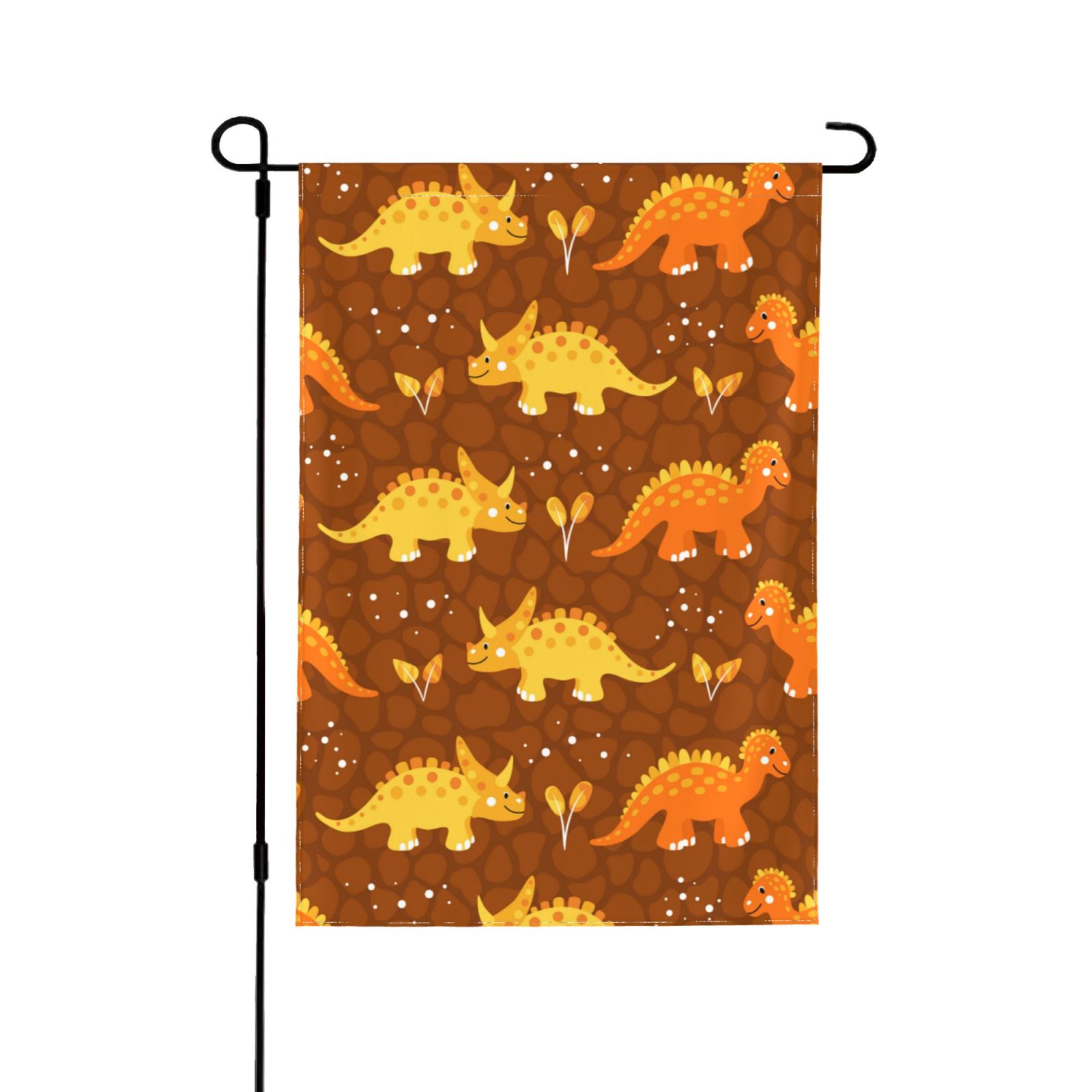 Easygdp Dinosaurs and Leaves Garden Flag Yard Flag Welcome Flag, Double ...