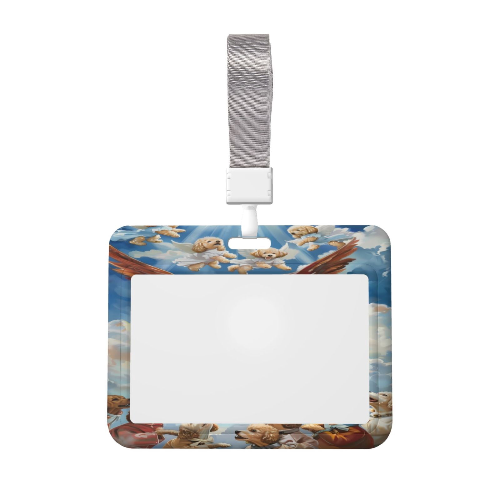 Easygdp Dog Angel Ascension Card Badge Holder Work Badge Sleeve for ...