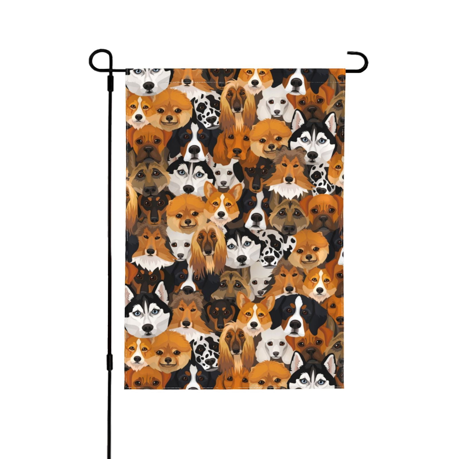 Easygdp Dogs Different Breeds Garden Flag Yard Flag Welcome Flag ...