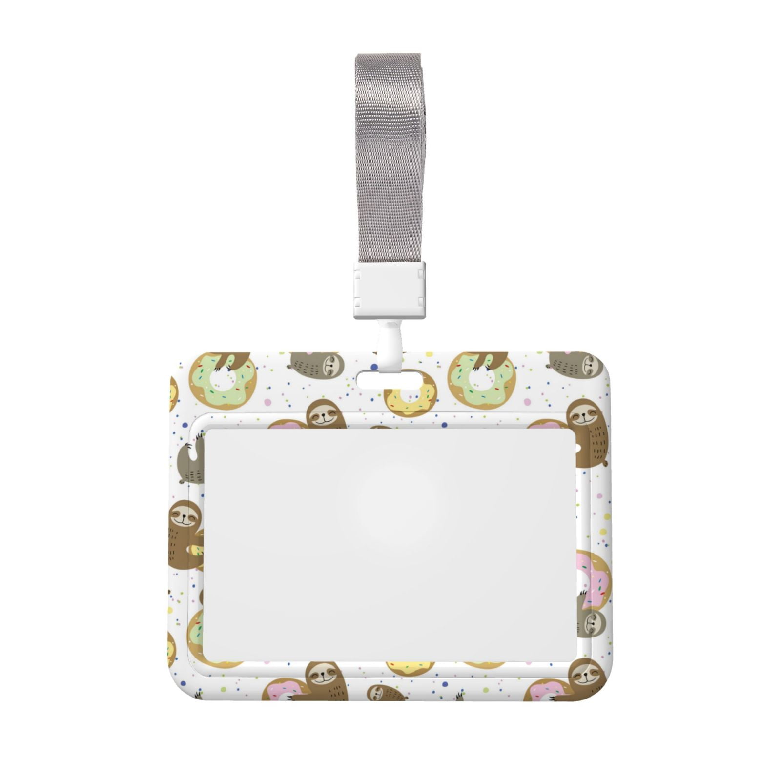 Easygdp Donut Sloth Card Badge Holder Work Badge Sleeve for Office ...