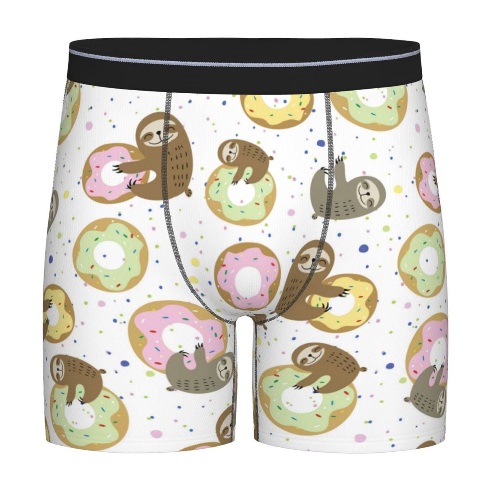 Easygdp Donut Sloth Men's Boxer Briefs Men’s Underwear Boxer Briefs for ...