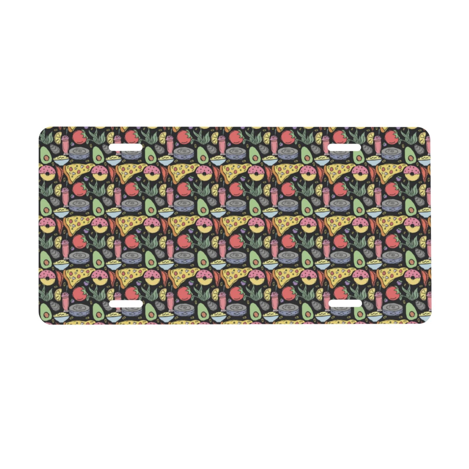 Easygdp Doodle Food License Plate Car Front License Plate Car ...