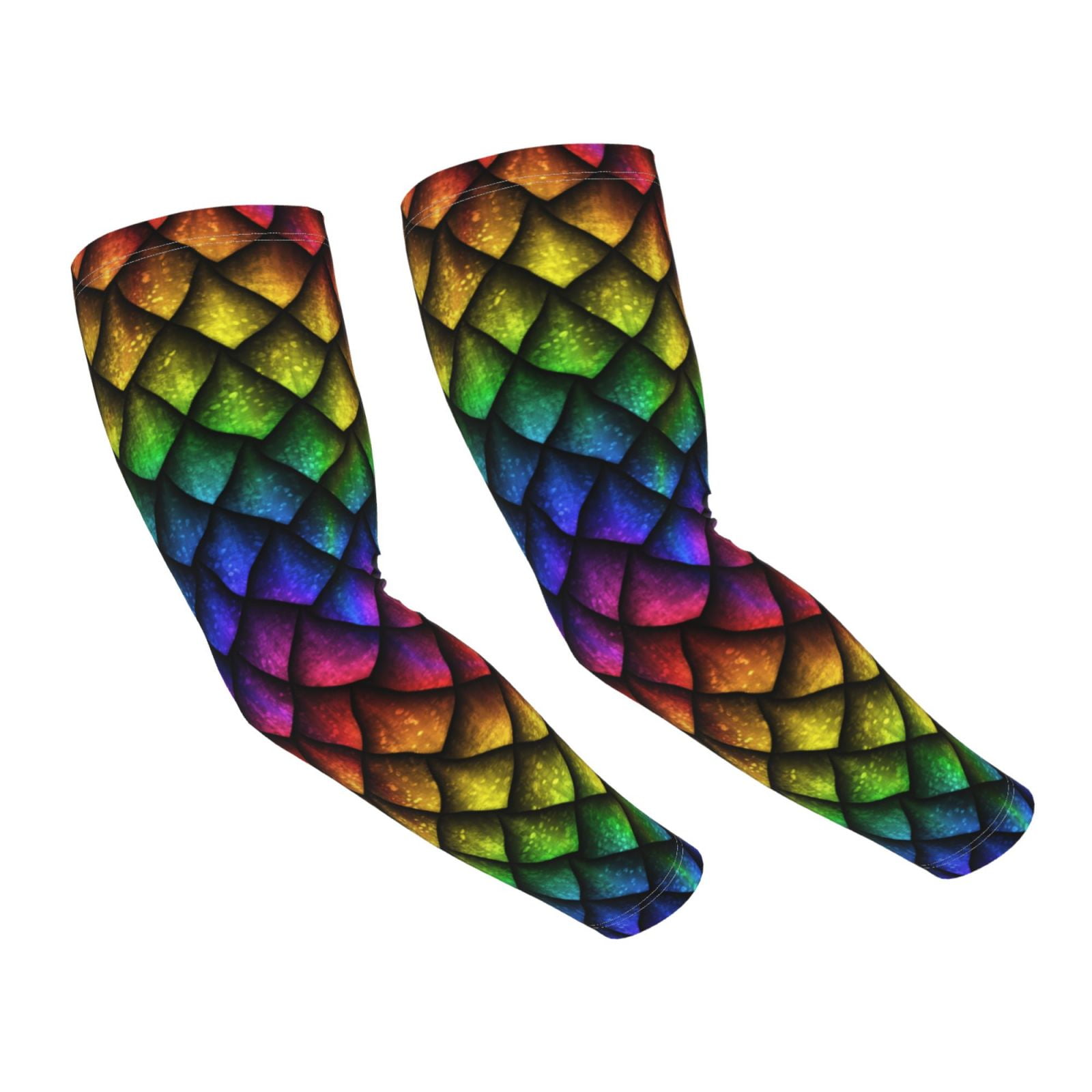 Easygdp Dragon Scales Adult Ice Silk Sunscreen Arm Cover with Thumbhole ...
