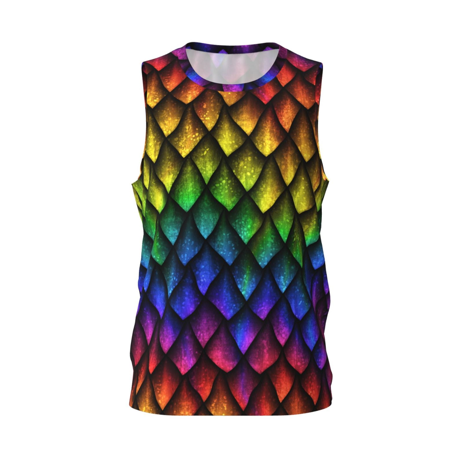 Easygdp Dragon Scales Men's Mesh Basketball Jersey Quick Drying ...
