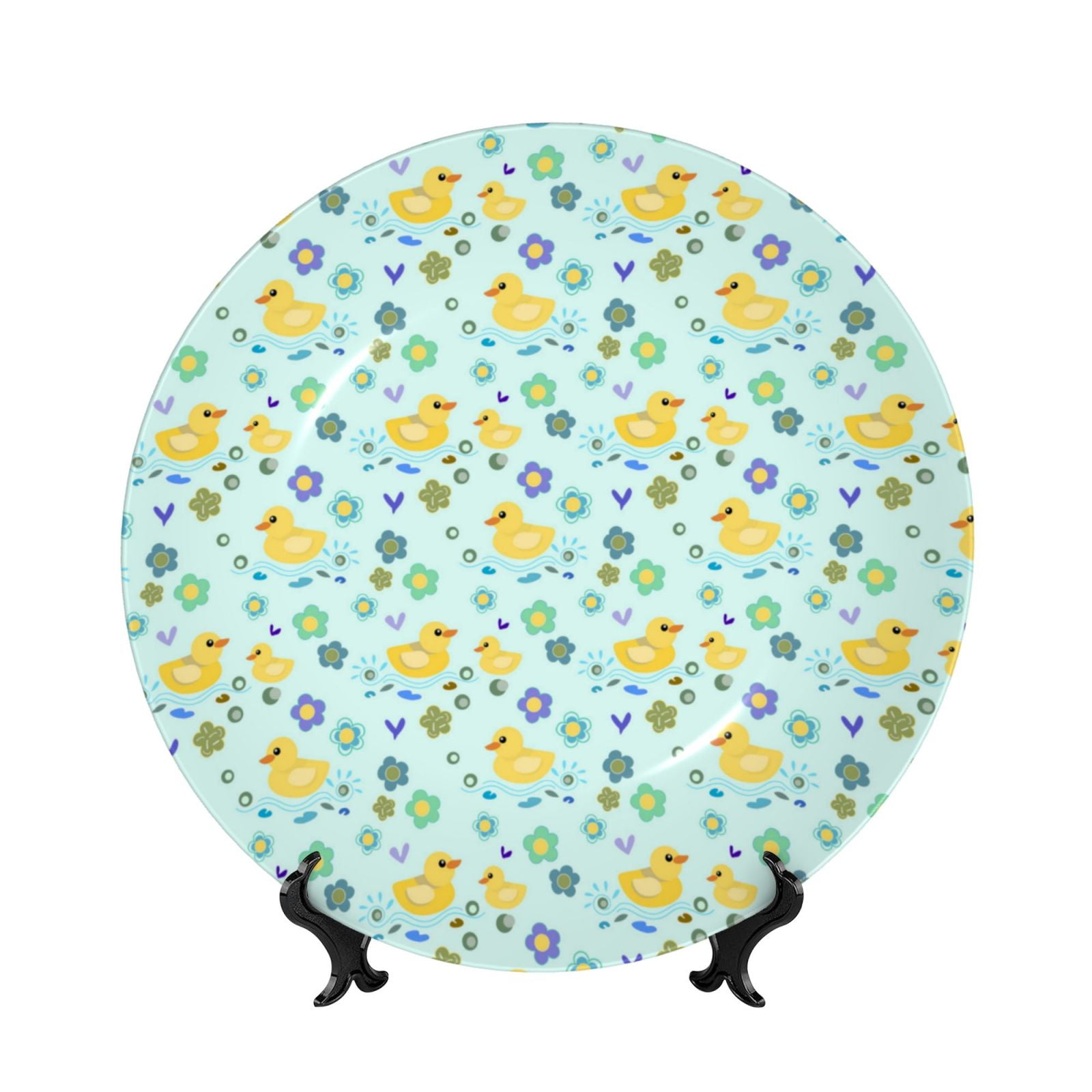Easygdp Duck Cartoon Bone China Decorative Plate Ceramic Dinner Plates ...