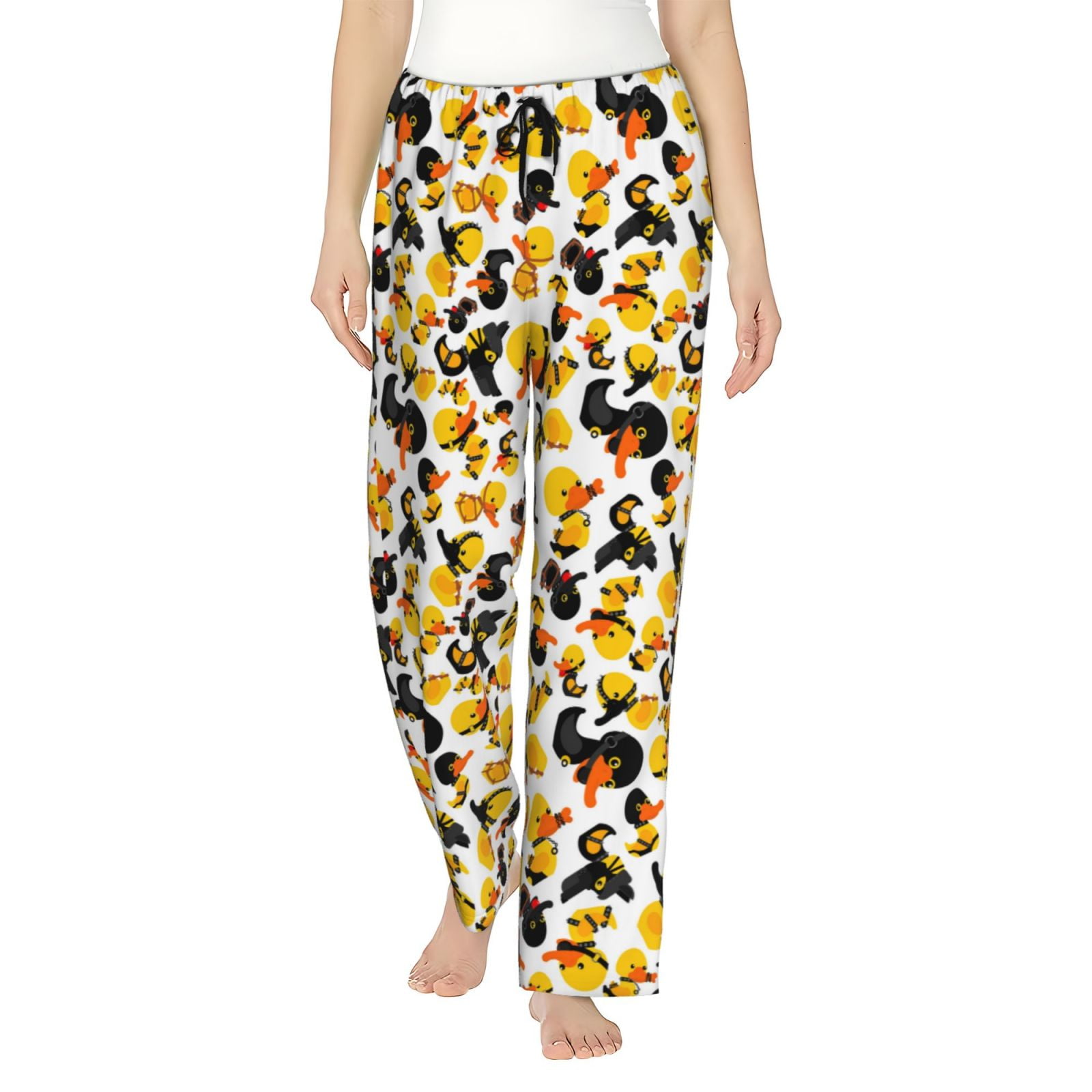 Easygdp Duck In Black Suit1 Women's Drawstring Pajama Pants | Lounge ...