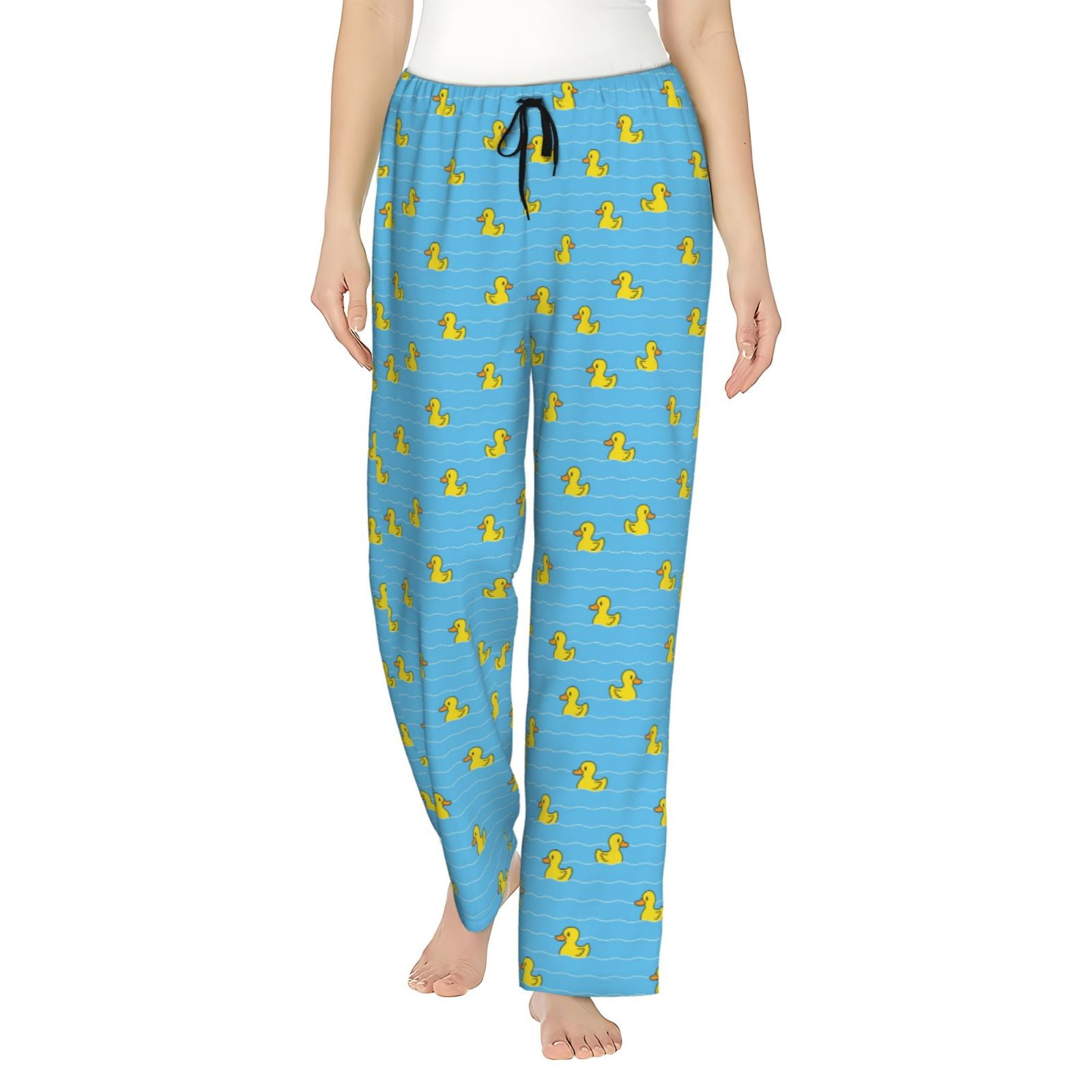 Easygdp Duck Swimming Women's Drawstring Pajama Pants | Lounge Joggers ...