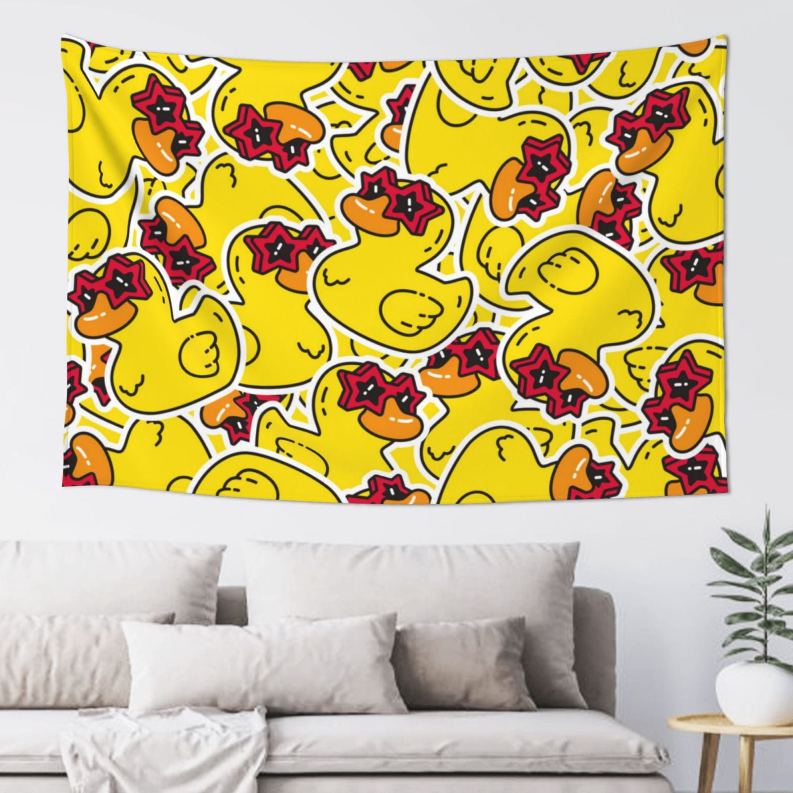 Easygdp Duck with Star Sunglasses Tapestry Wall Hanging, Wall ...