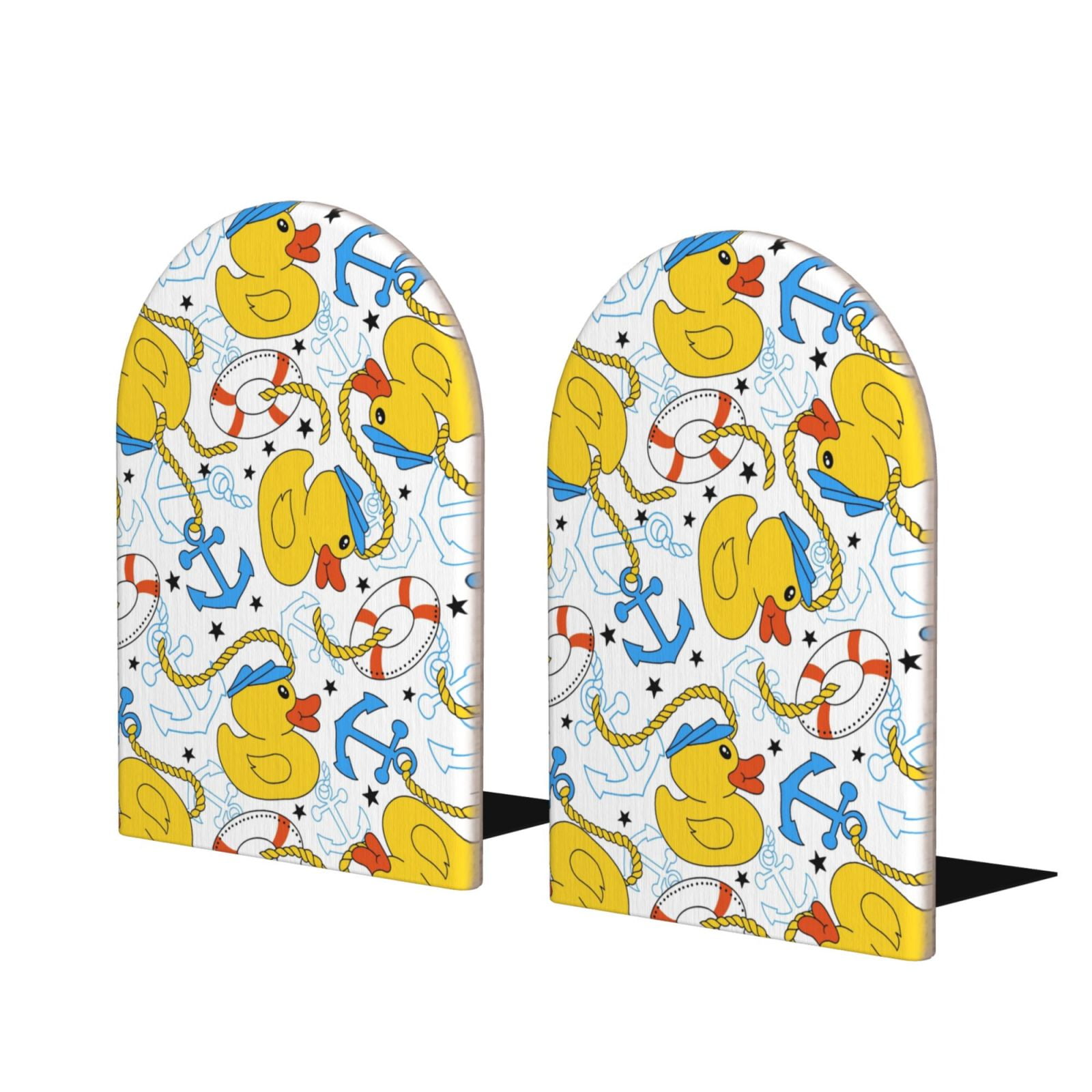 Easygdp Ducks and Anchors 2 Pcs Bookend Large Capacity Office Book Ends ...