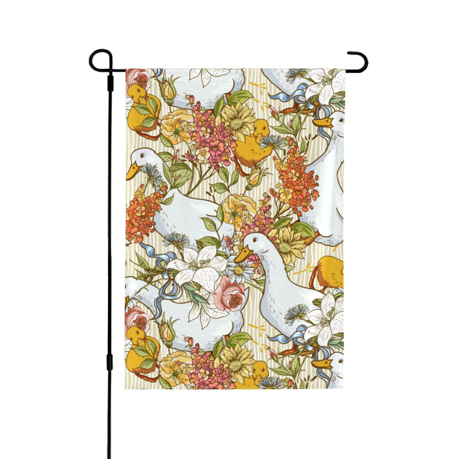 Easygdp Ducks and Flowers Garden Flag Yard Flag Welcome Flag, Double ...