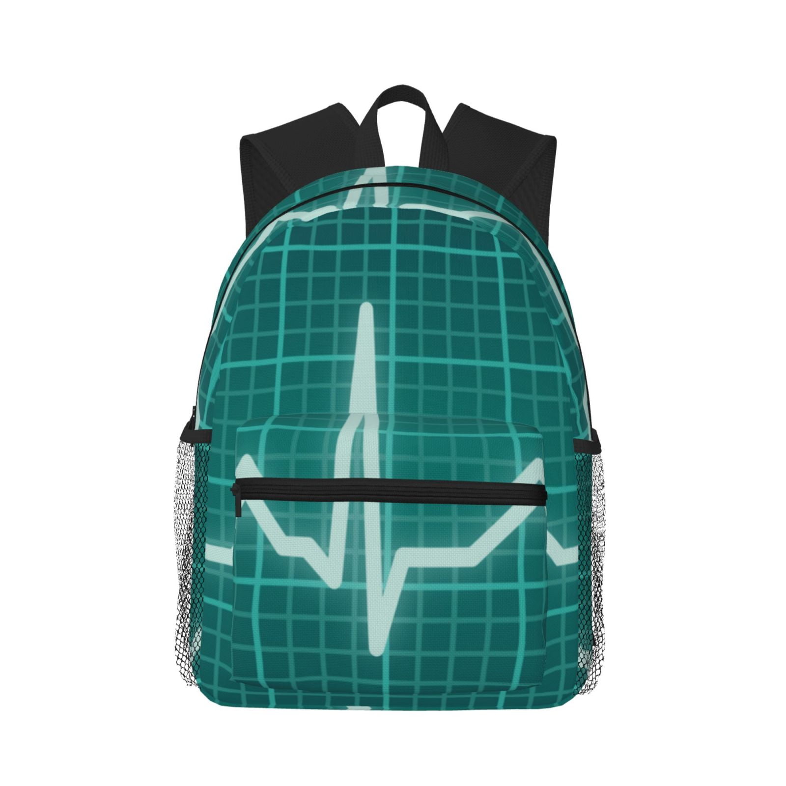 Easygdp ECG Wave Casual Laptop Backpack, Large Capacity Schoolpack for ...