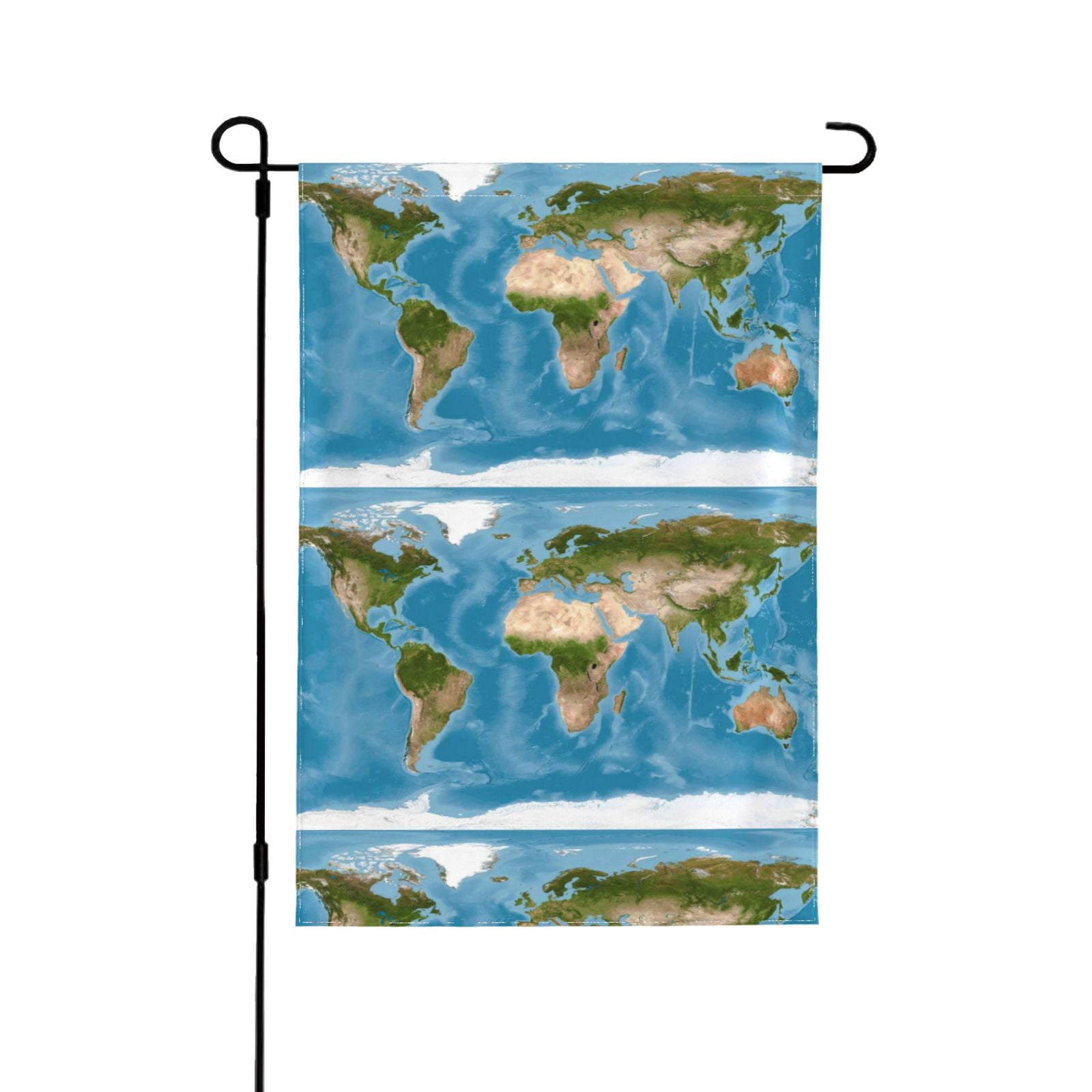 Easygdp Earth View World Map Garden Flag Yard Flag Welcome Flag, Double ...