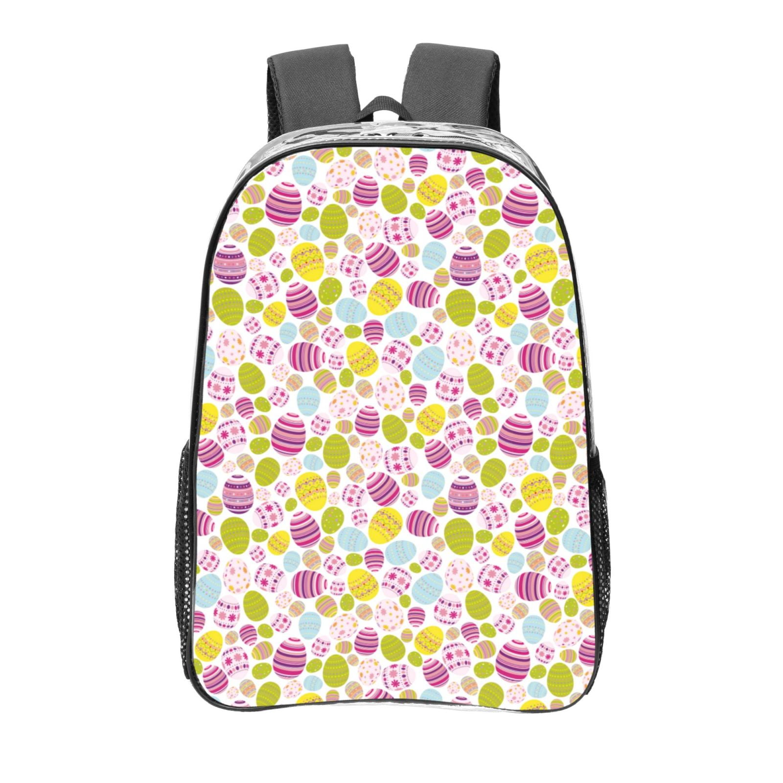 Easygdp Easter Egg Clear Backpack, Transparent Bookbag for School for ...