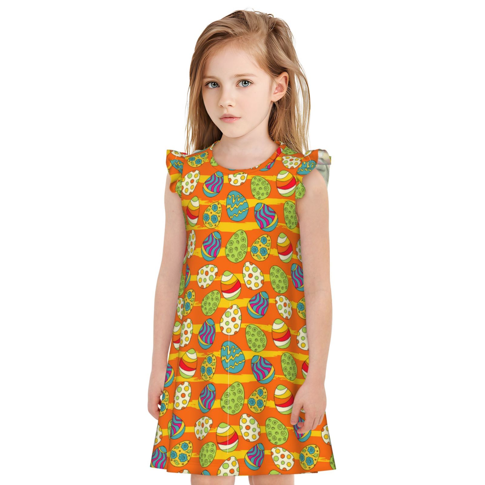 Easygdp Easter eggs for Girls Pajamas Dress, Princess Nightgown for ...