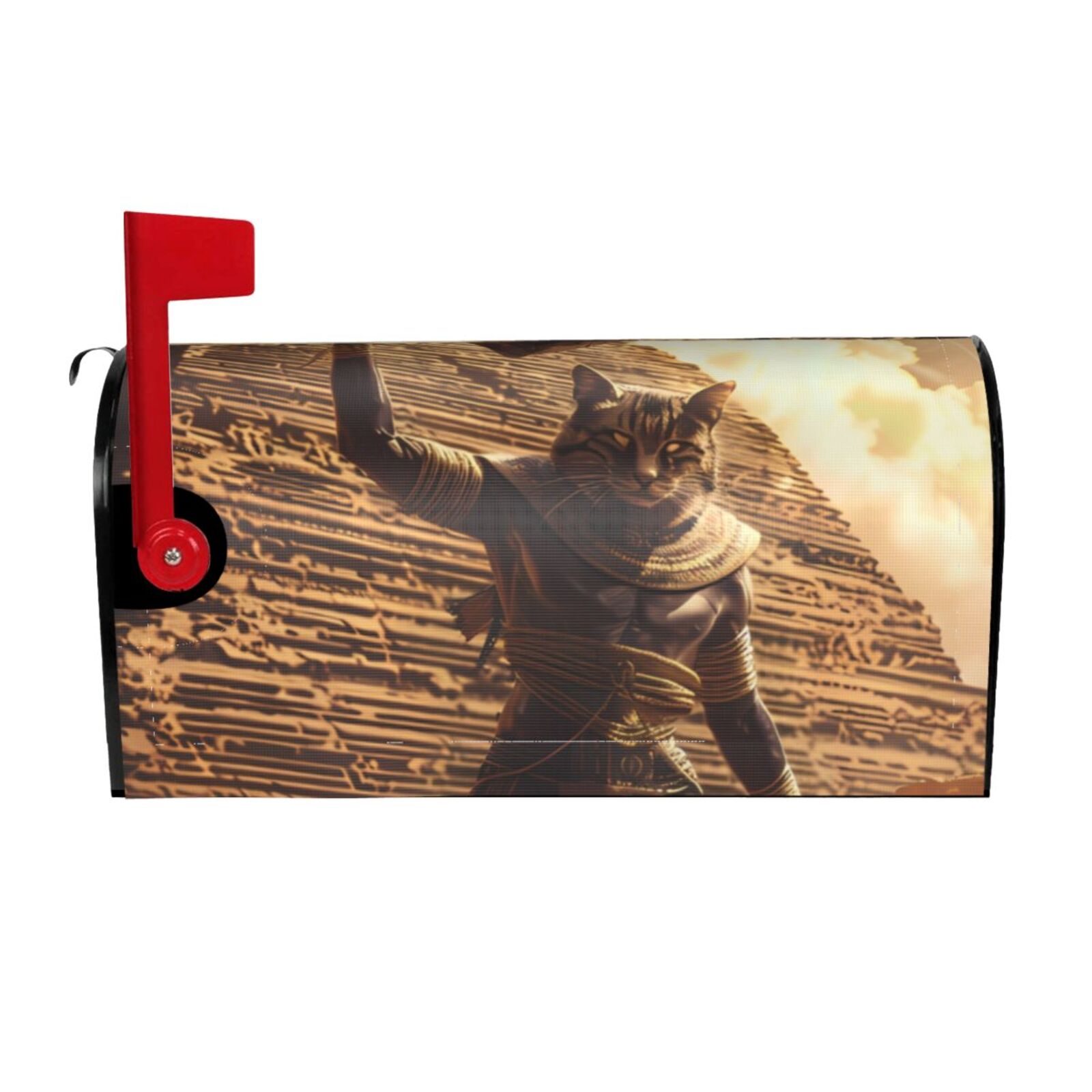 Easygdp Egyptian Cat Pharaoh Magic Mailbox Covers Garden Outdoor Yard ...