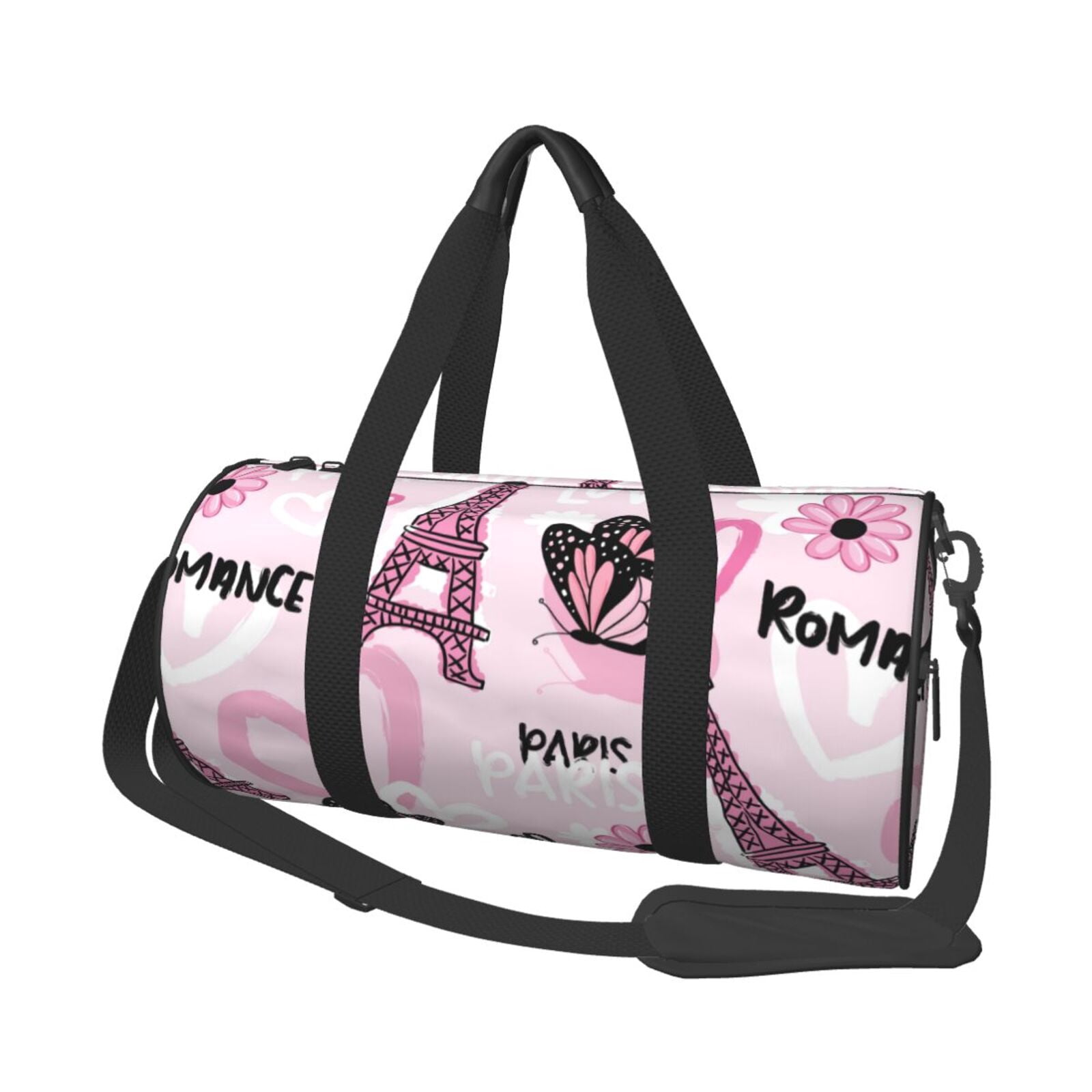 Easygdp Eiffel Tower and Butterflies Travel Duffle Bag,Carry on Bag ...