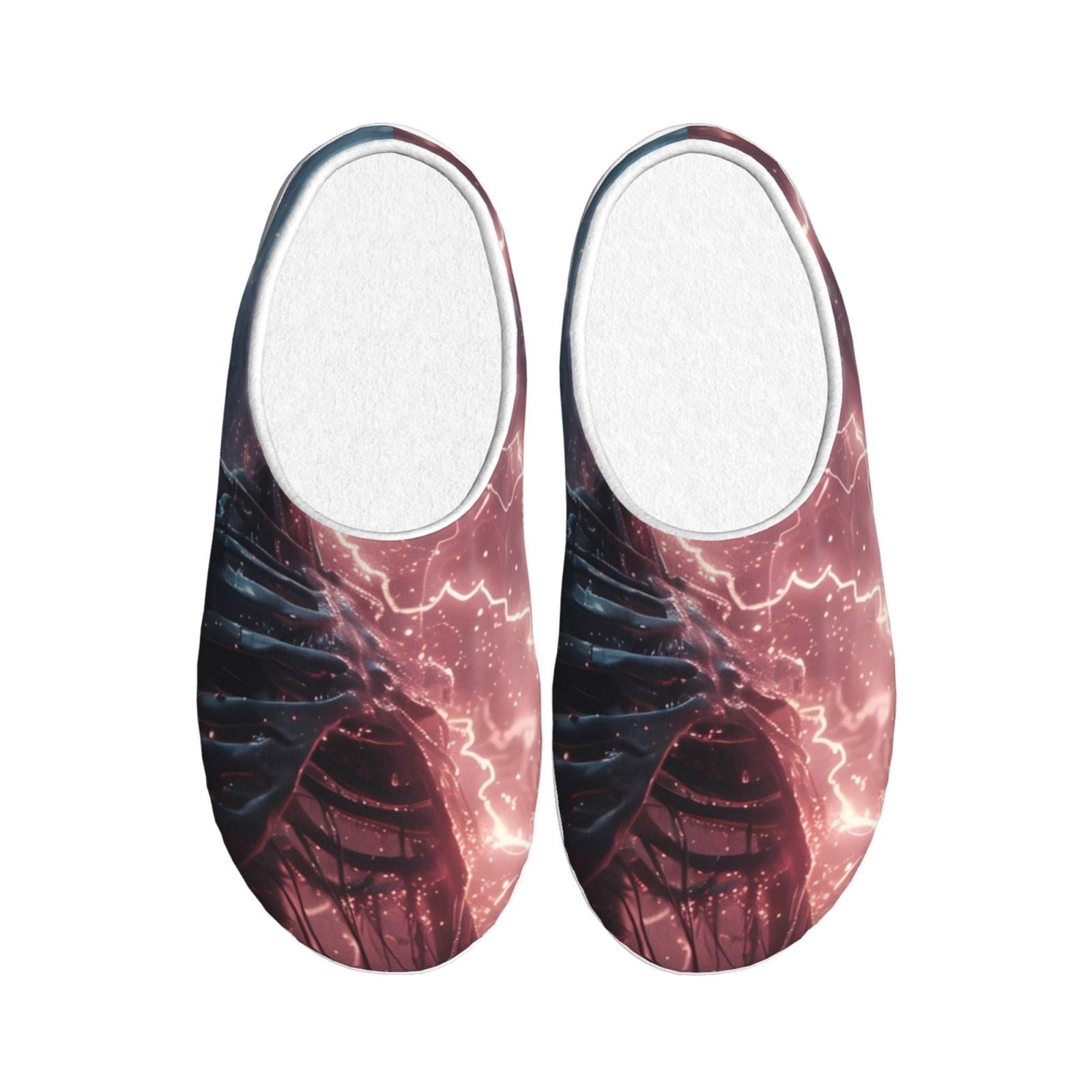 Easygdp Electric Skeleton Surrealism Slippers for Women Mens Winter ...
