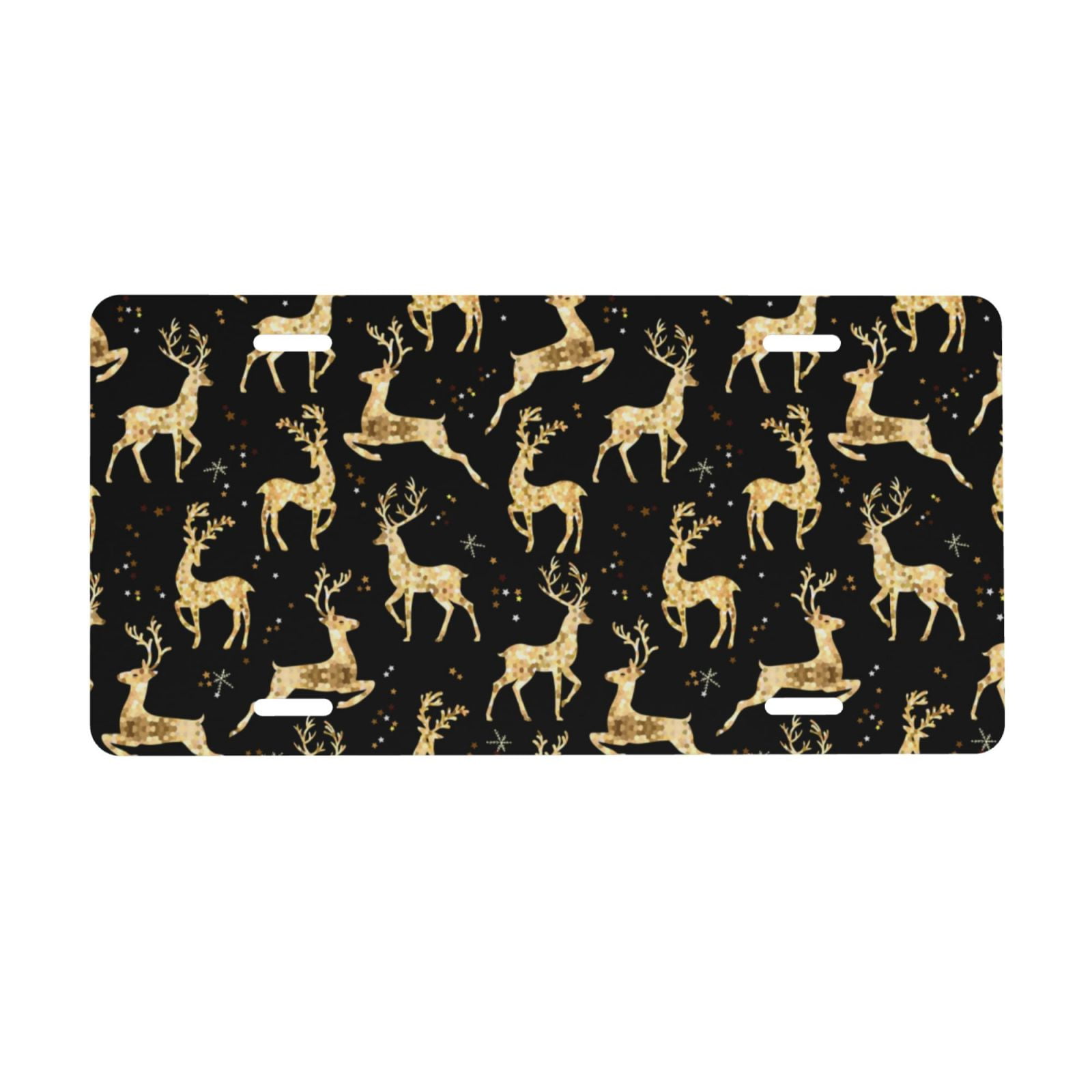 Easygdp Elegant Gold Moose License Plate Car Front License Plate Car ...