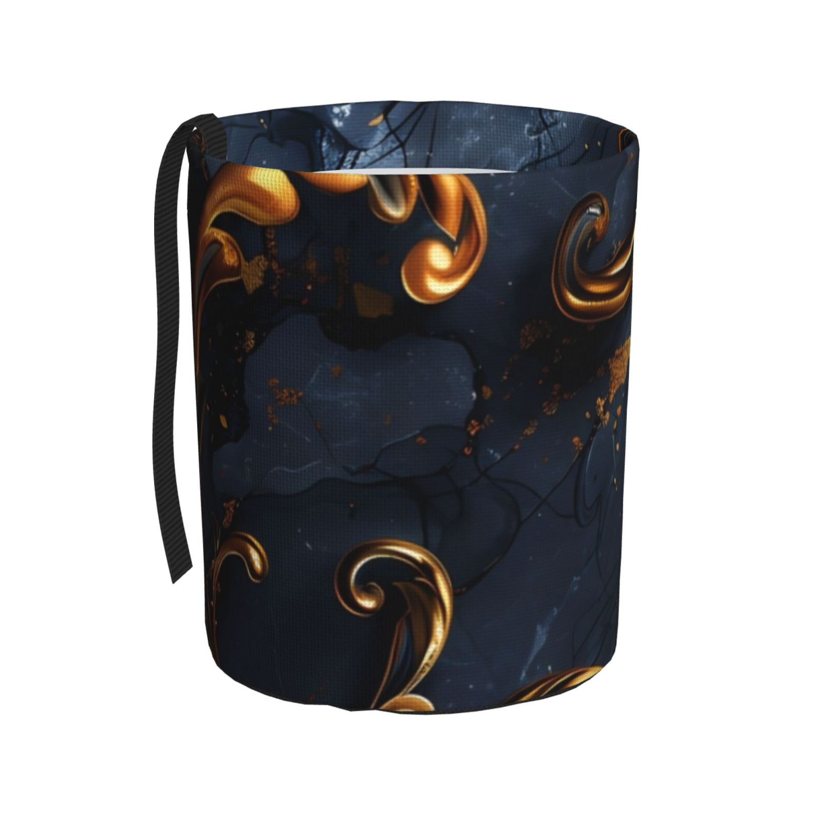 Easygdp Elegant Gold Scrollwork Car Trash Can Garbage Car Accessories ...
