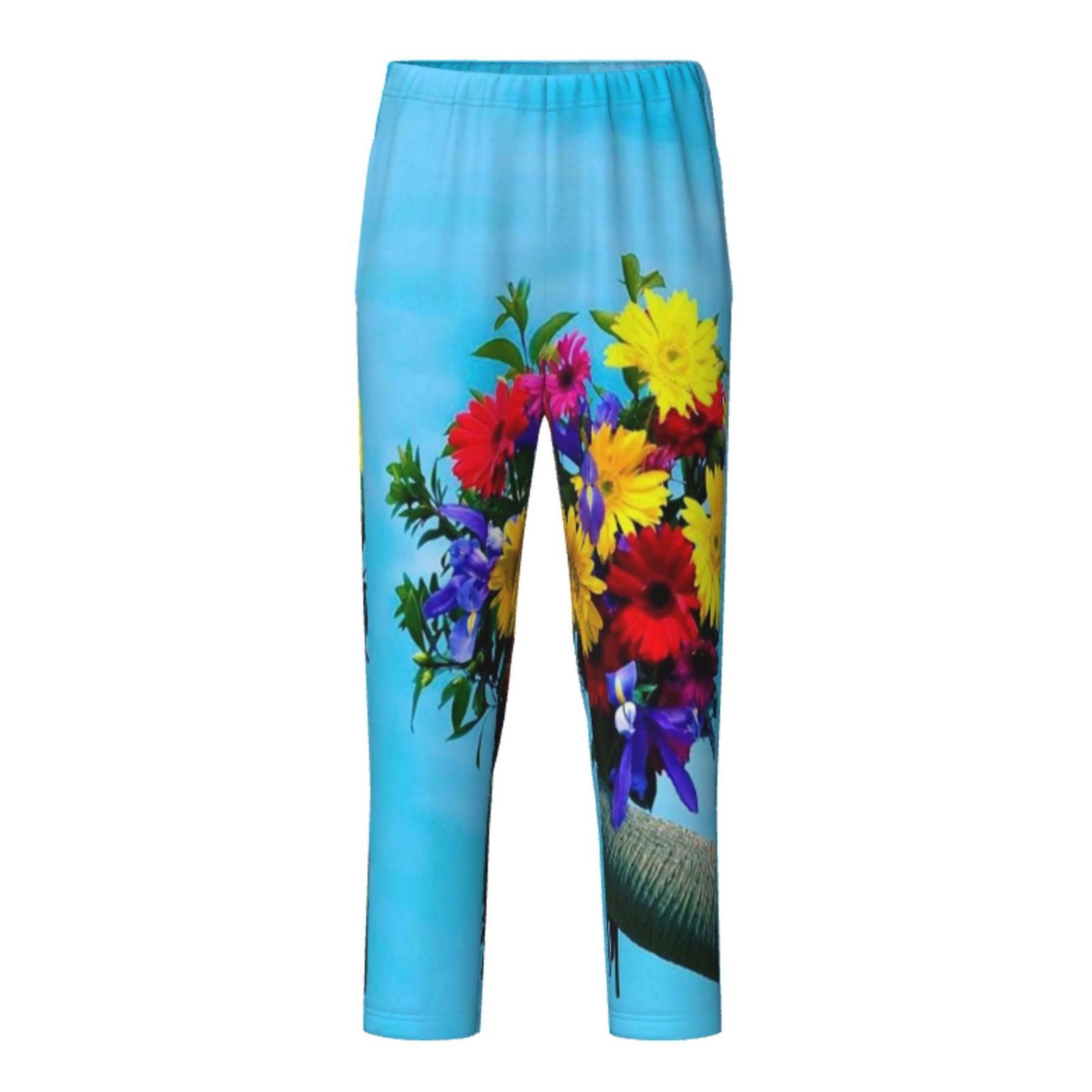 Easygdp Elephant Trunk Couple Flowers Boys Girls Pajama Pants Long ...