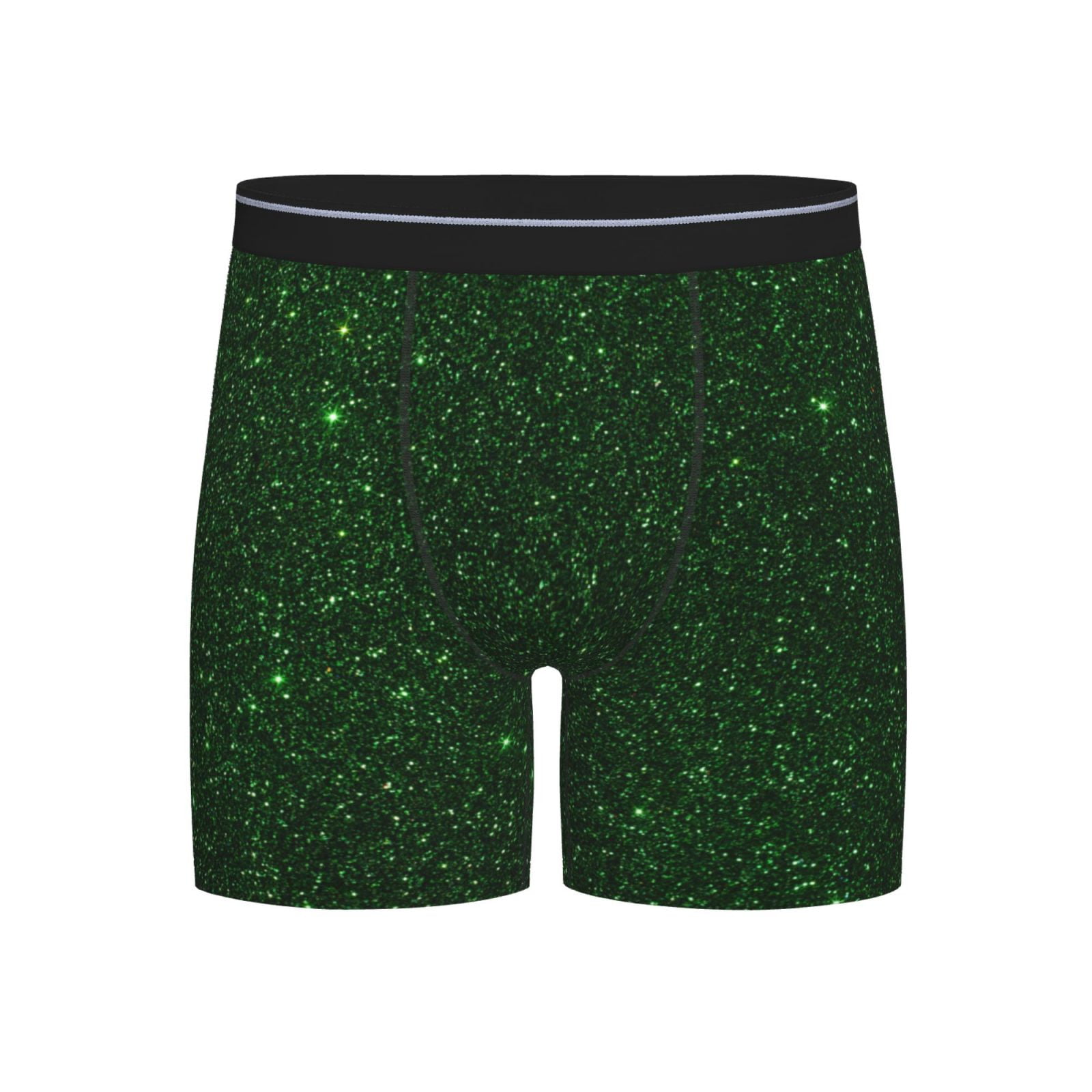Easygdp Emerald Green Sparkling Men's Boxer Briefs Men’s Underwear ...