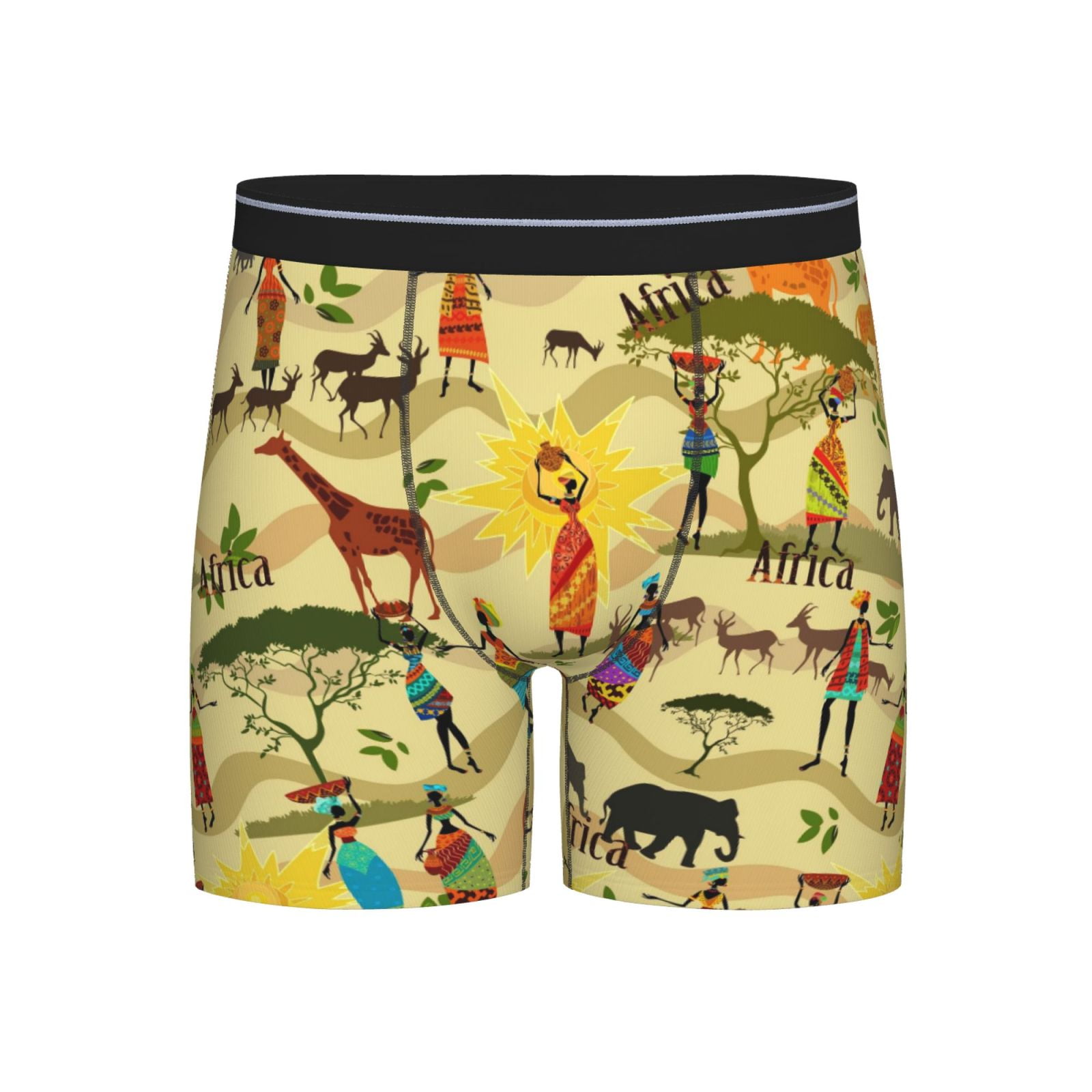 Easygdp Ethnic African Men's Boxer Briefs Men’s Underwear Boxer Briefs ...