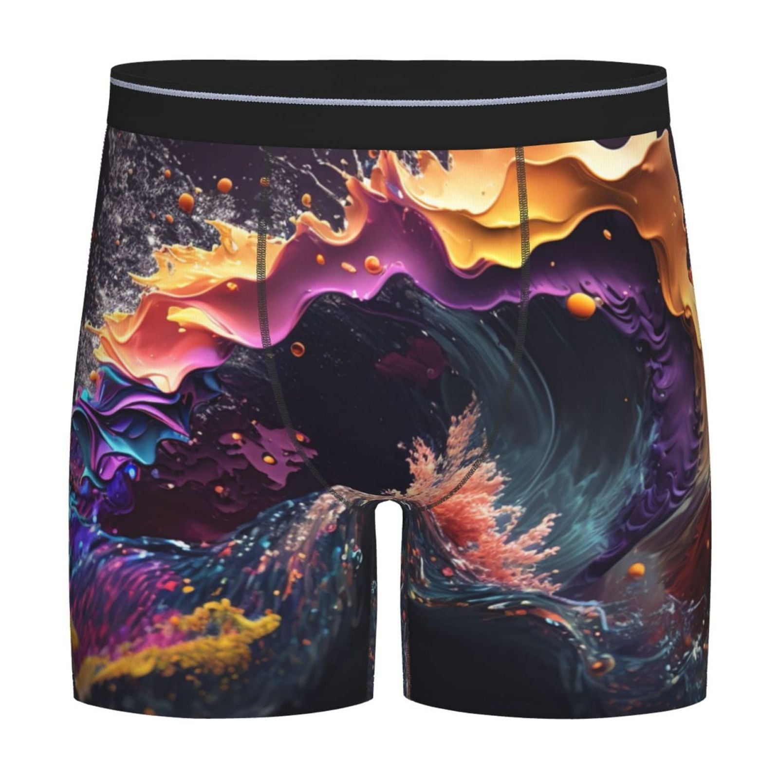 Easygdp Explosive Fluid Splash Art Men's Boxer Briefs Men’s Underwear Boxer Briefs for Men ...