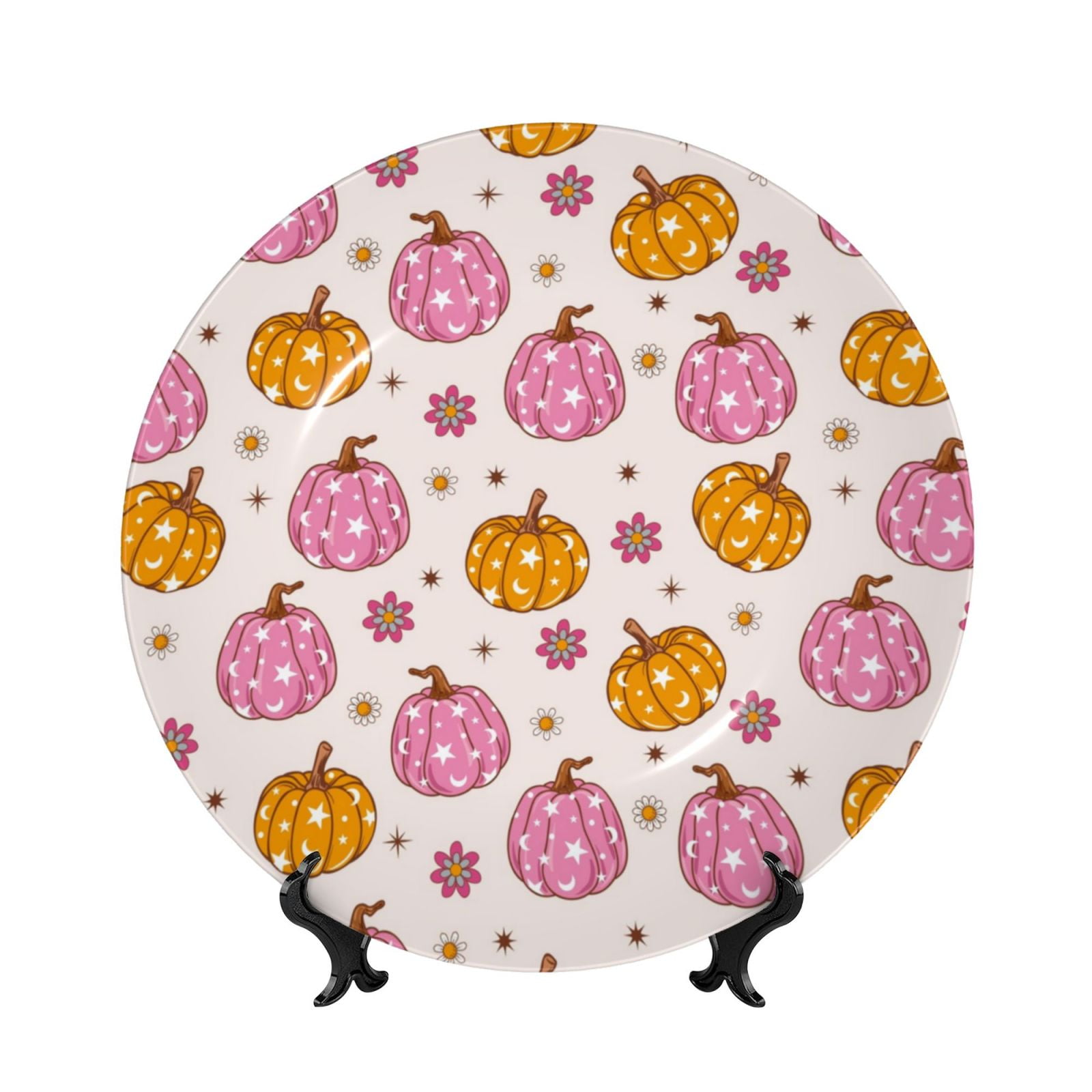 Easygdp Fall 70s Groovy Hippie 1 Bone China Decorative Plate Ceramic ...