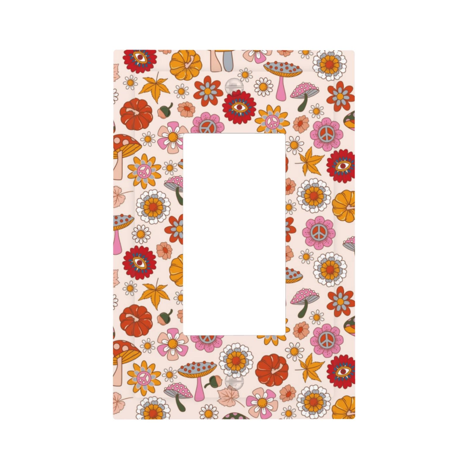Easygdp Fall 70s Groovy Hippie Decorator Light Switch or Receptacle ...