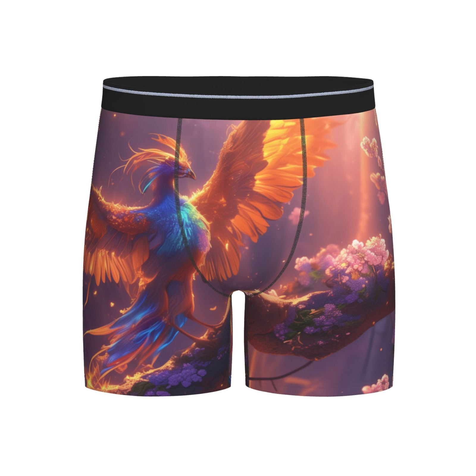 Easygdp Fantasy Bird Illustration Men's Boxer Briefs Men’s Underwear ...
