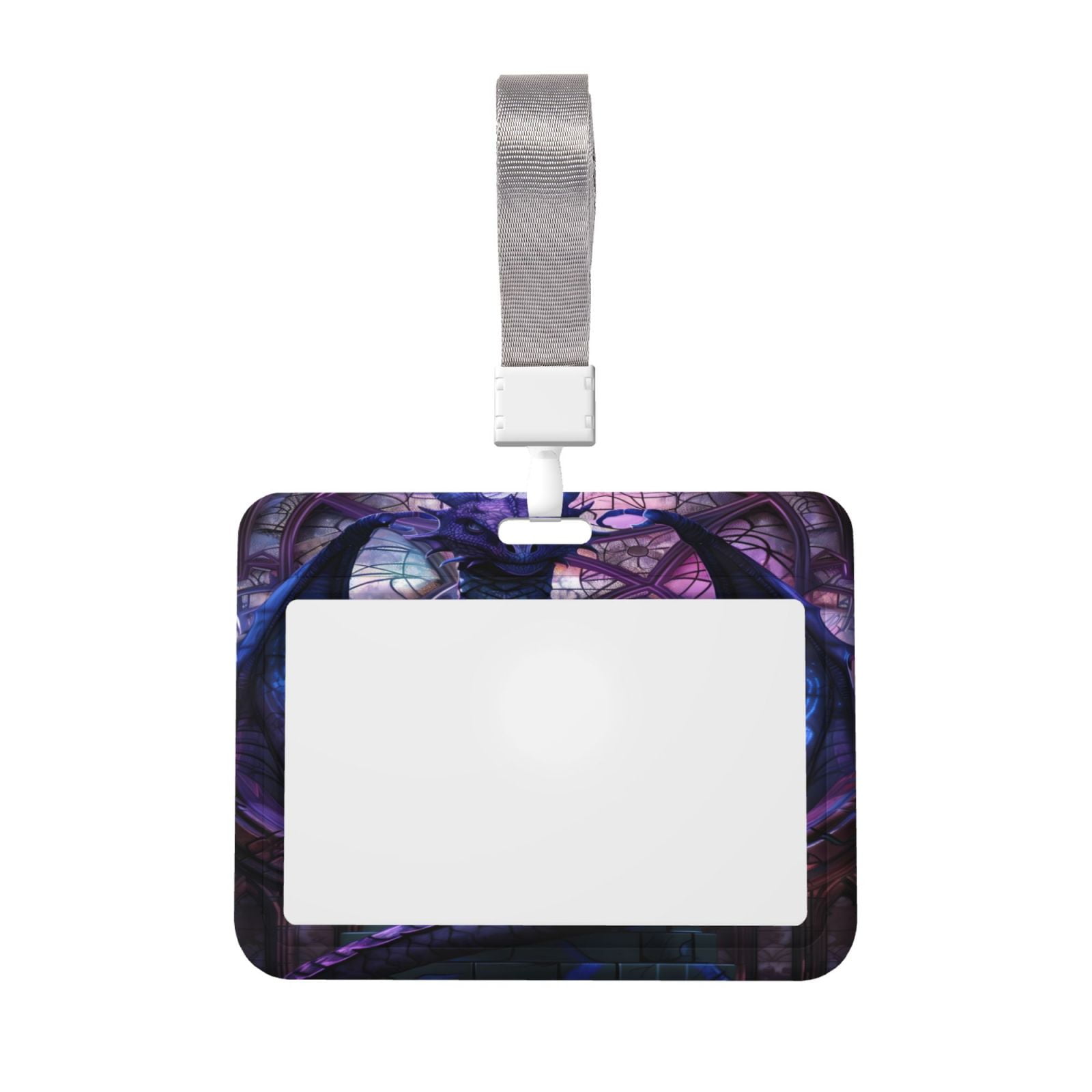 Easygdp Fantasy Dragon In Cathedral Card Badge Holder Work Badge Sleeve ...