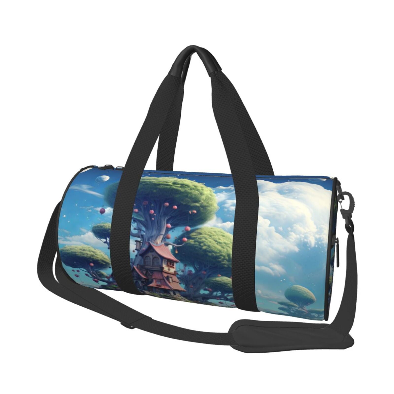 Easygdp Fantasy Treehouse Planet Scene Travel Duffle Bag,Carry on Bag ...