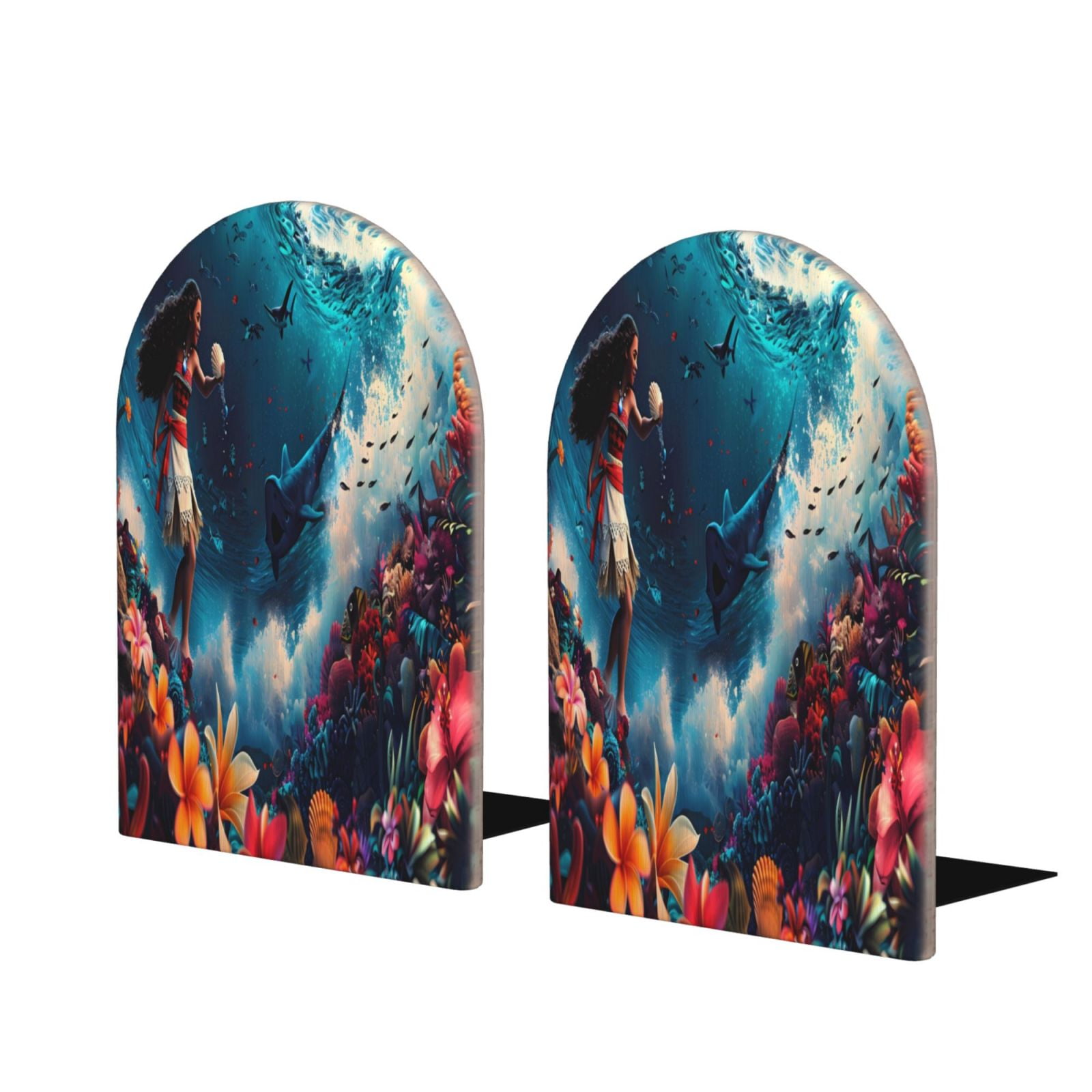 Easygdp Fantasy Underwater Adventure 2 Pcs Bookend Large Capacity ...