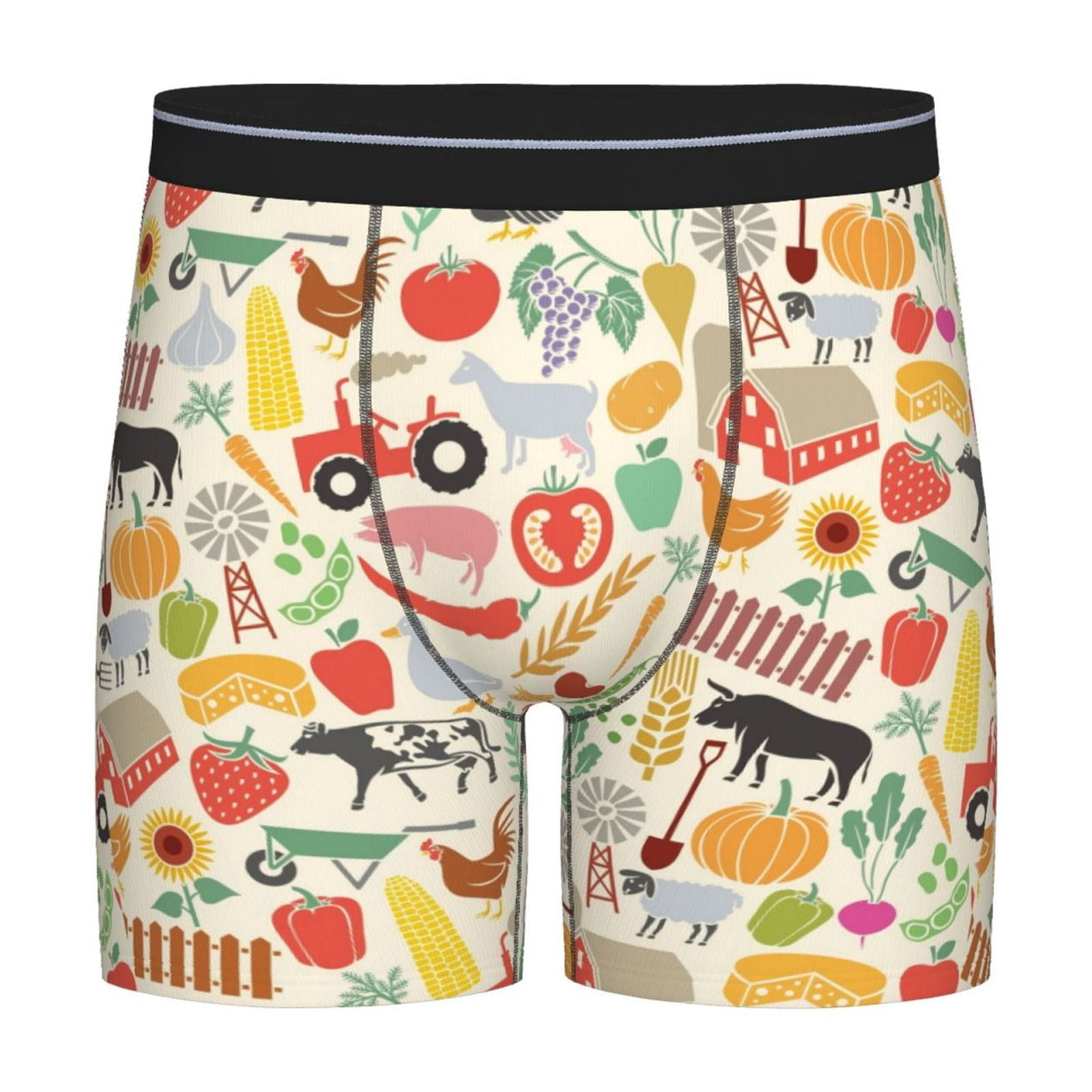 Easygdp Farm Men's Boxer Briefs Men’s Underwear Boxer Briefs for Men ...