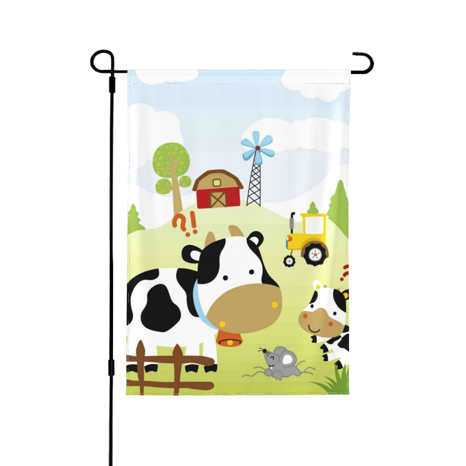 Easygdp Farmfield with Cute Animals Garden Flag Yard Flag Welcome Flag ...