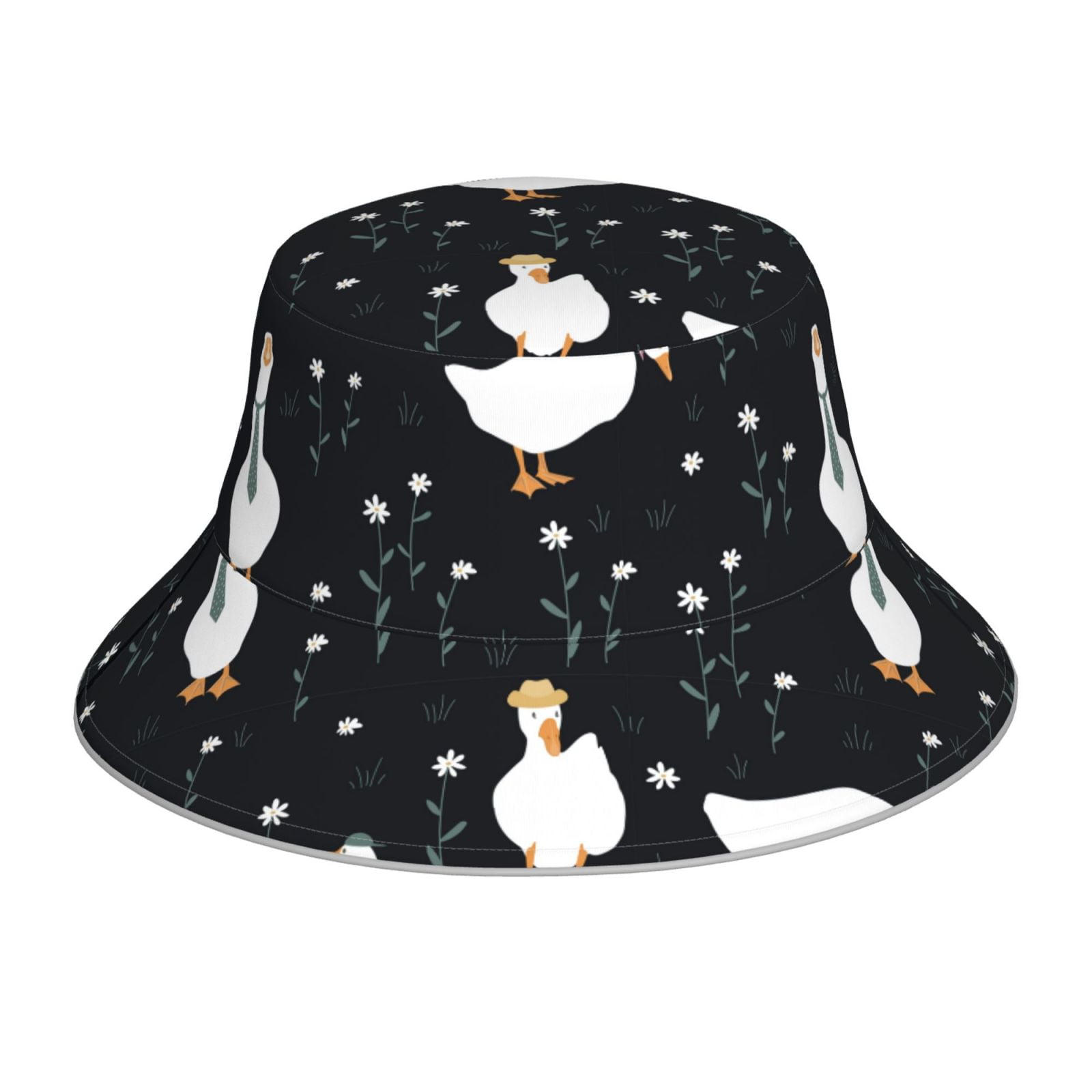 Easygdp Fashionable Goose Double-Sided Reflective Fisherman Hat,Sun ...