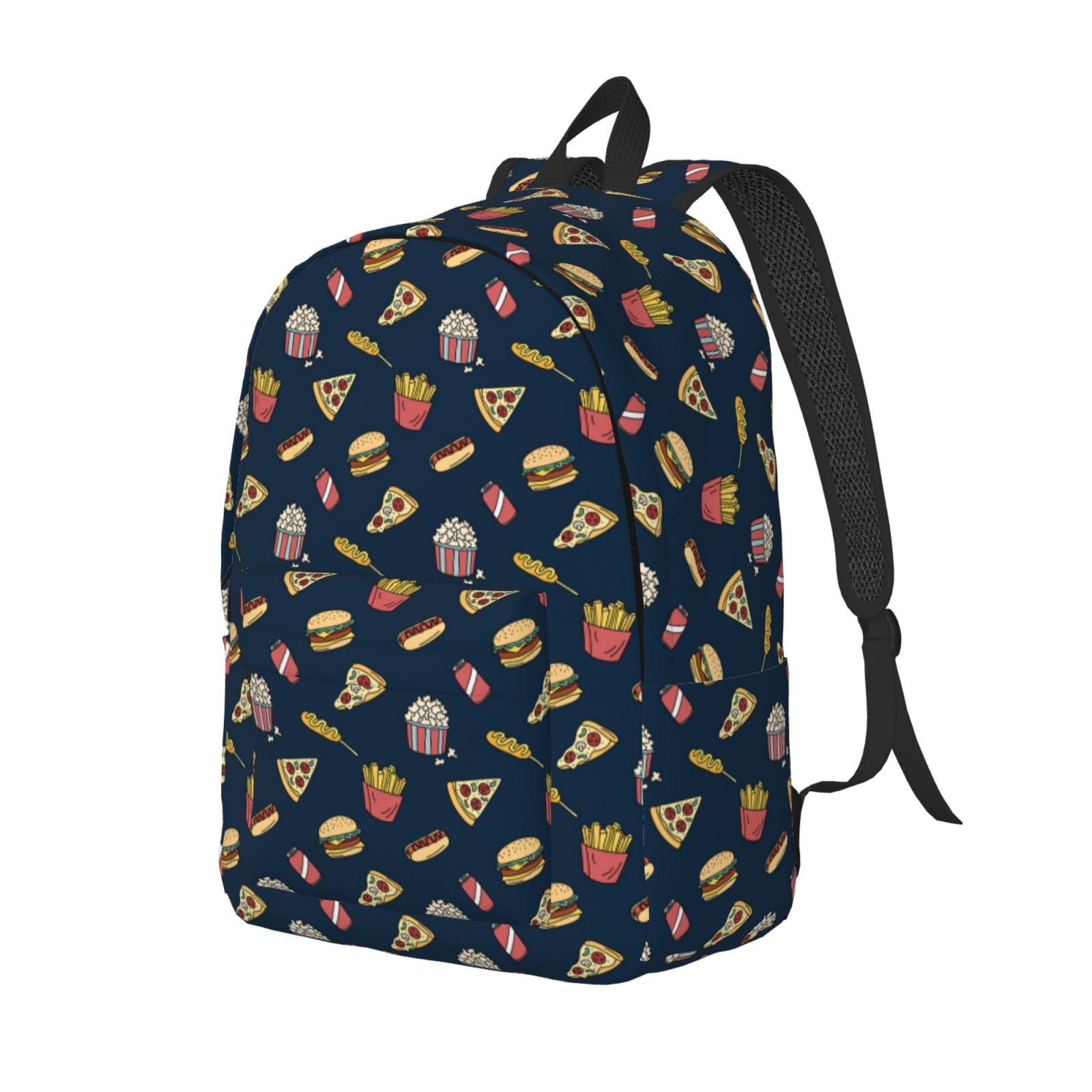 Easygdp Fast Food Durable Canvas Laptop Backpack,Water-Resistant ...