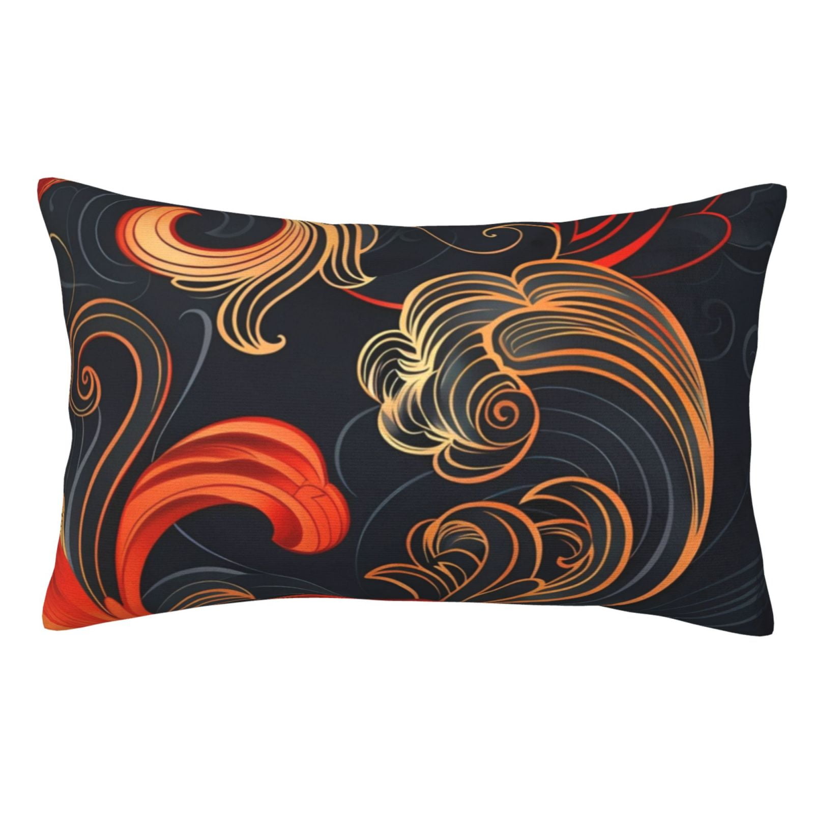 Easygdp Fiery Floral Pattern Women's One-Piece Swimsuit Bathing Suit ...