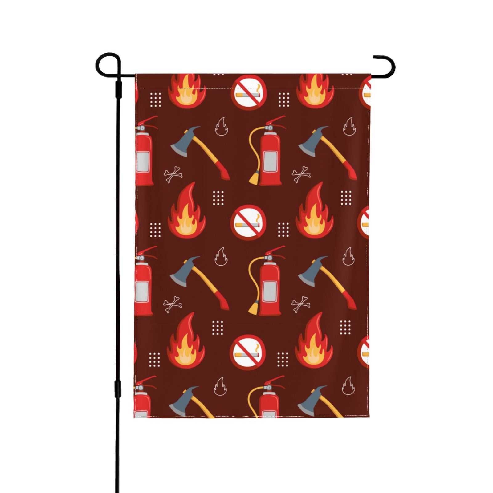 Easygdp Fire Extinguisher Garden Flag Yard Flag Welcome Flag, Double ...