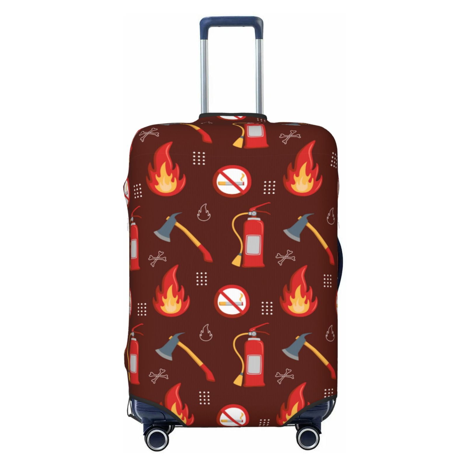 Easygdp Fire Extinguisher Print Elastic and Washable Suitcase ...